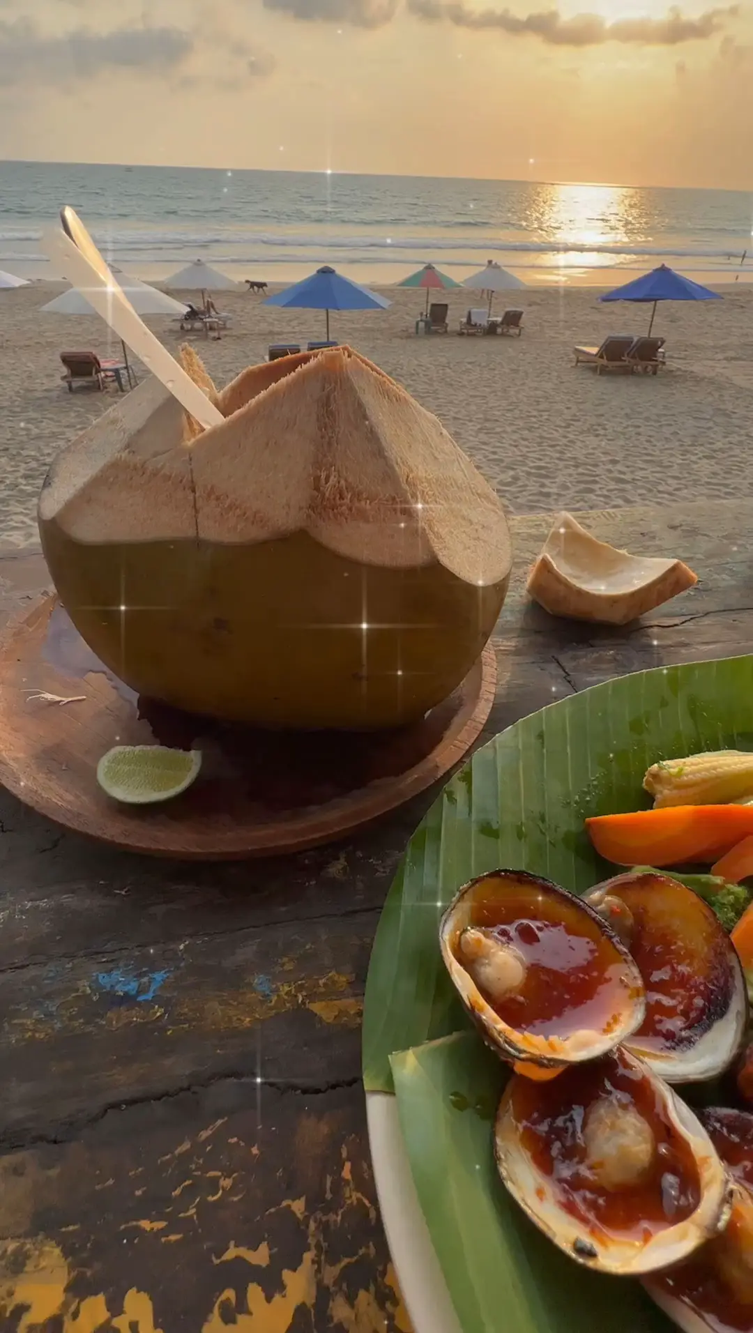 Sunset @Seminyak beach, Bali | Video published by Realillustrator | Lemon8