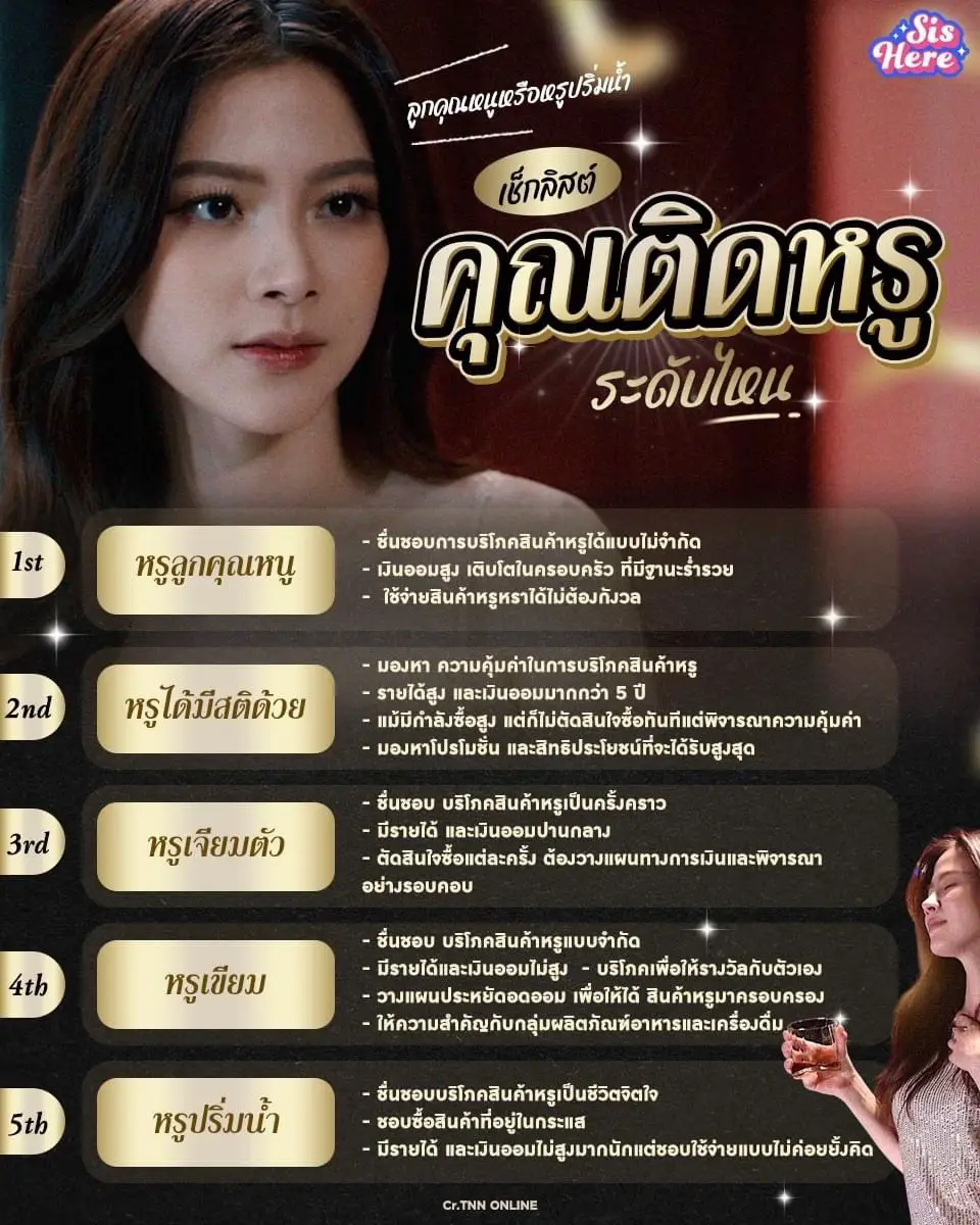 เช็กลิสต์ คุณติดหรูระดับไหน | แกลเลอรีที่โพสต์โดย Sis Here | Lemon8