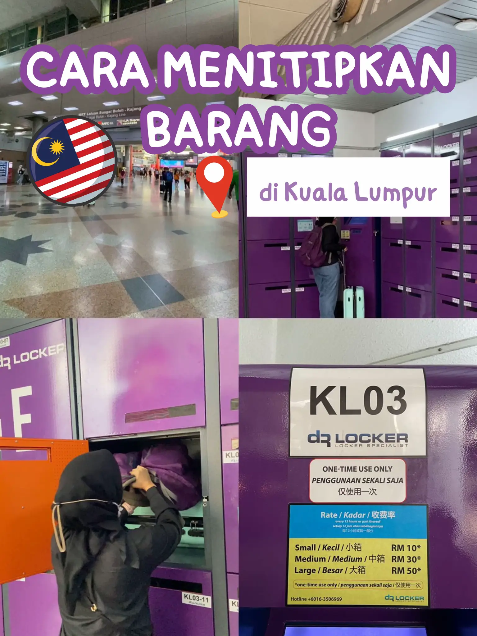 Titip barang di Locker Kuala Lumpur | Galeri diposting oleh Muthe | Lemon8