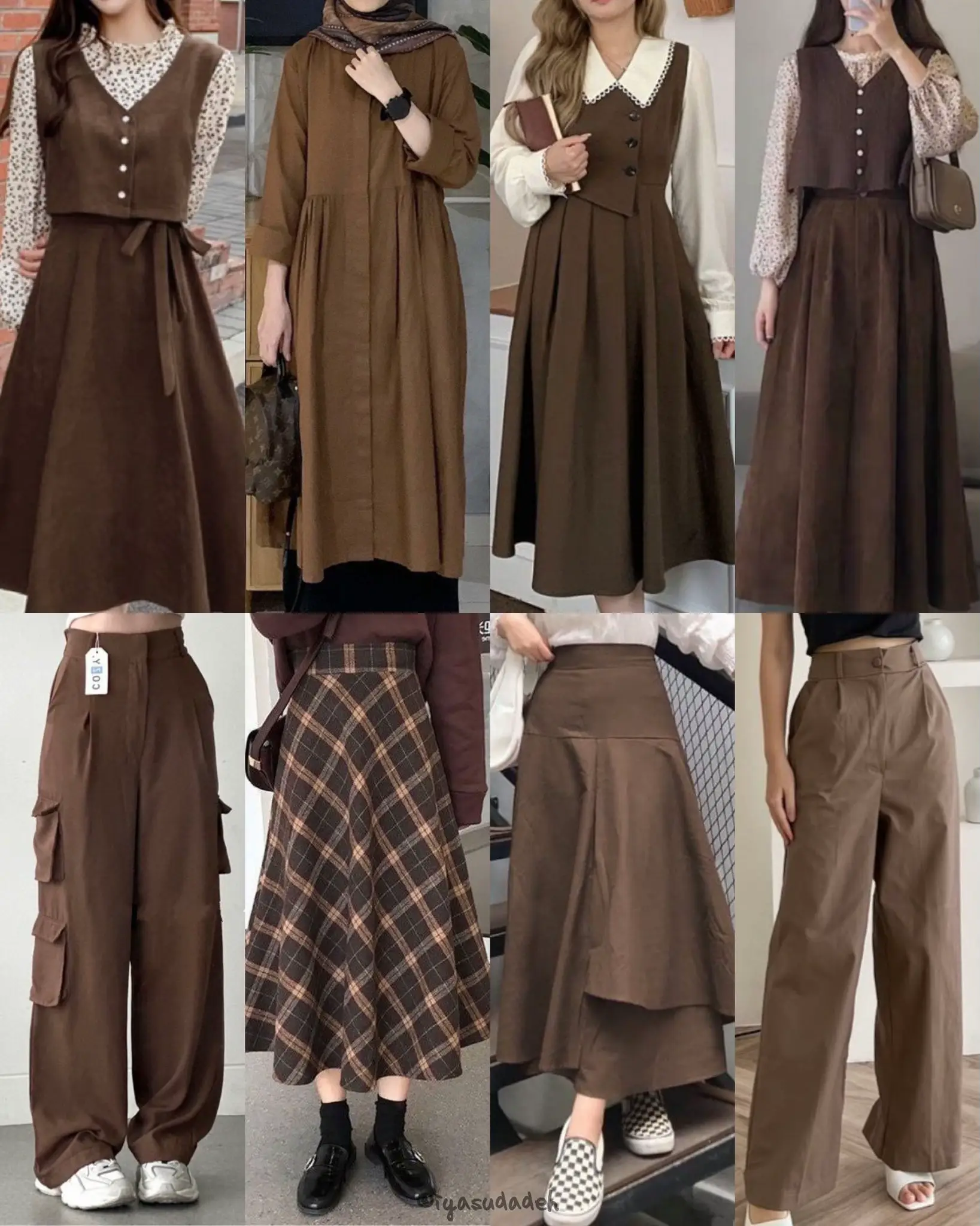 CHOCO BROWN OUTFIT IDEAS | Galeri diposting oleh Spill yang mana | Lemon8