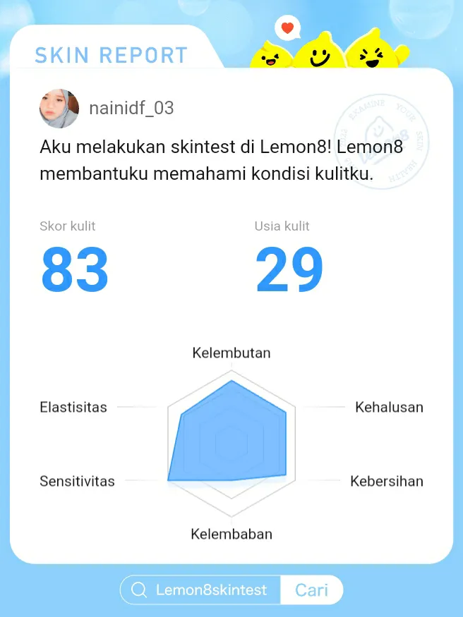 Laporan Kulit Saya | Galeri diposting oleh Nainidf_03 | Lemon8