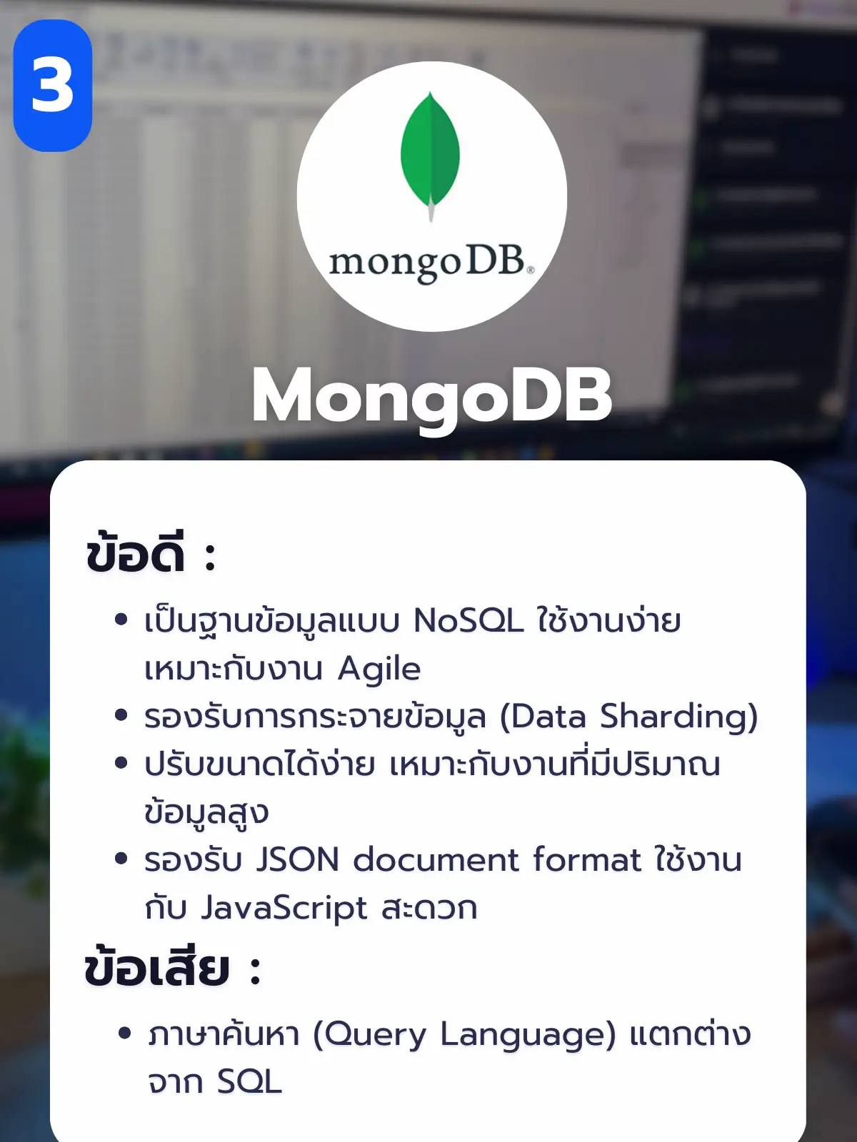 DATABASE ยอดฮิตสำหรับสาย Web 2024 | แกลเลอรีที่โพสต์โดย นักเดฟ - NakDev | Lemon8