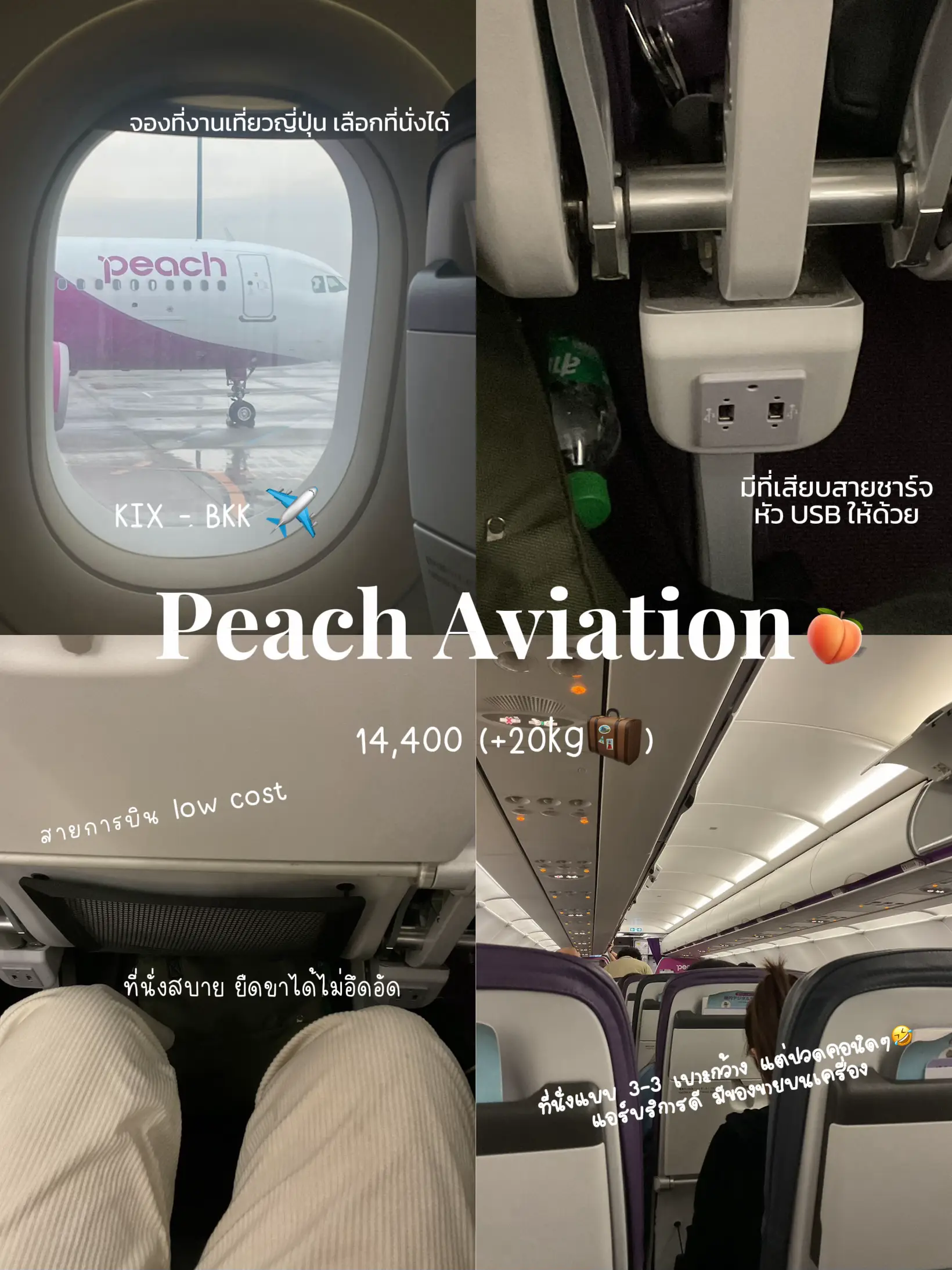 รีวิวสายการบิน Peach Air ถูกและดีจริงมั้ย !? 🇯🇵 | แกลเลอรีที่โพสต์โดย ...