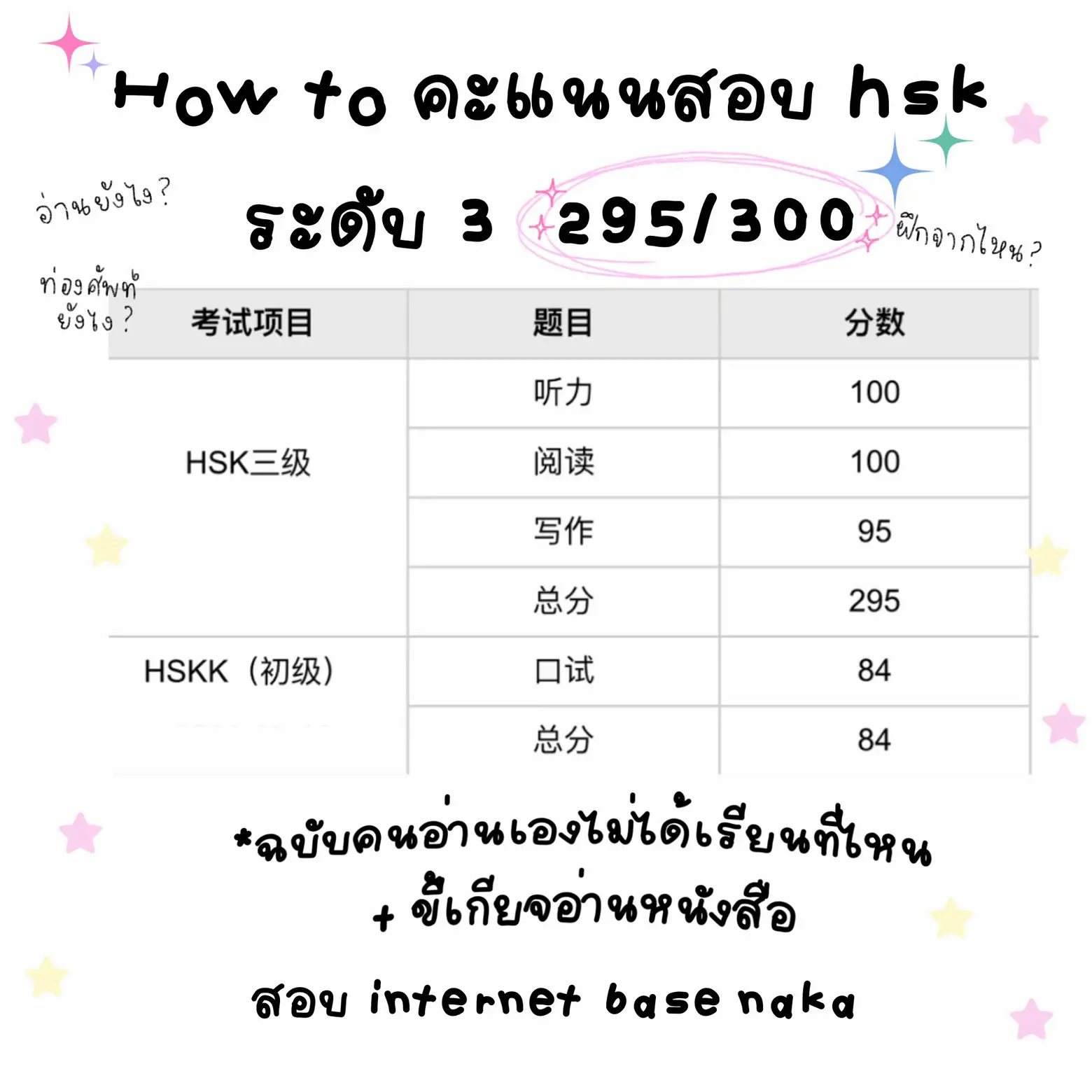 How to hsk3 295 kaa ฉบับค่อนข้างขี้เกียจ ⭐️ | แกลเลอรีที่โพสต์โดย Jiyws | Lemon8