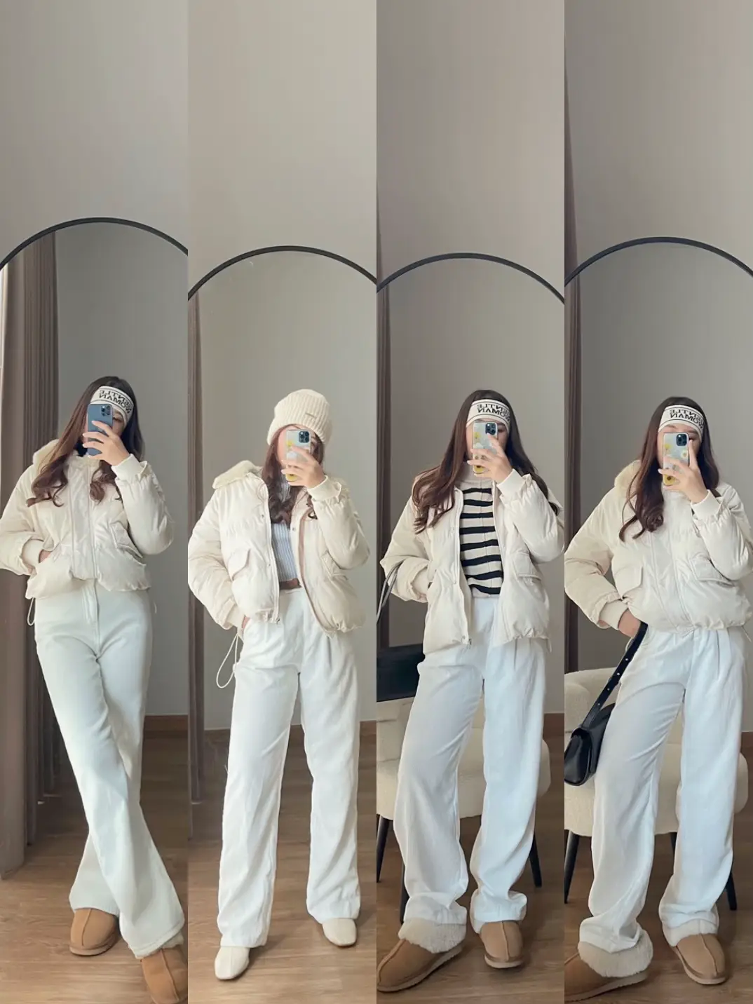 White&Cream OOTD Winter | แกลเลอรีที่โพสต์โดย Stockhome | Lemon8