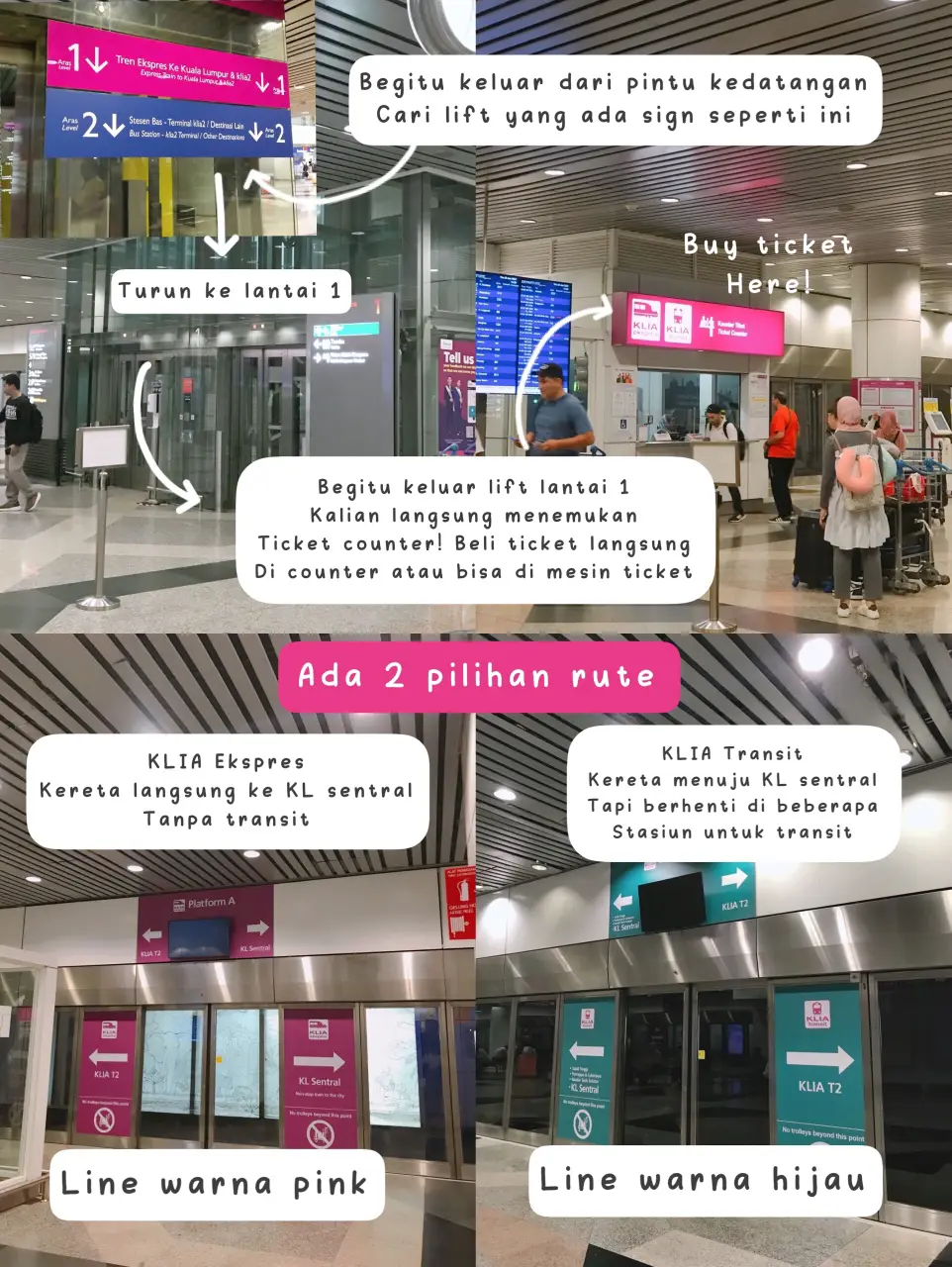 Pilihan Kereta Bandara Kuala Lumpur ke KL Sentral | Galeri diposting oleh Mutiaradewi | Lemon8