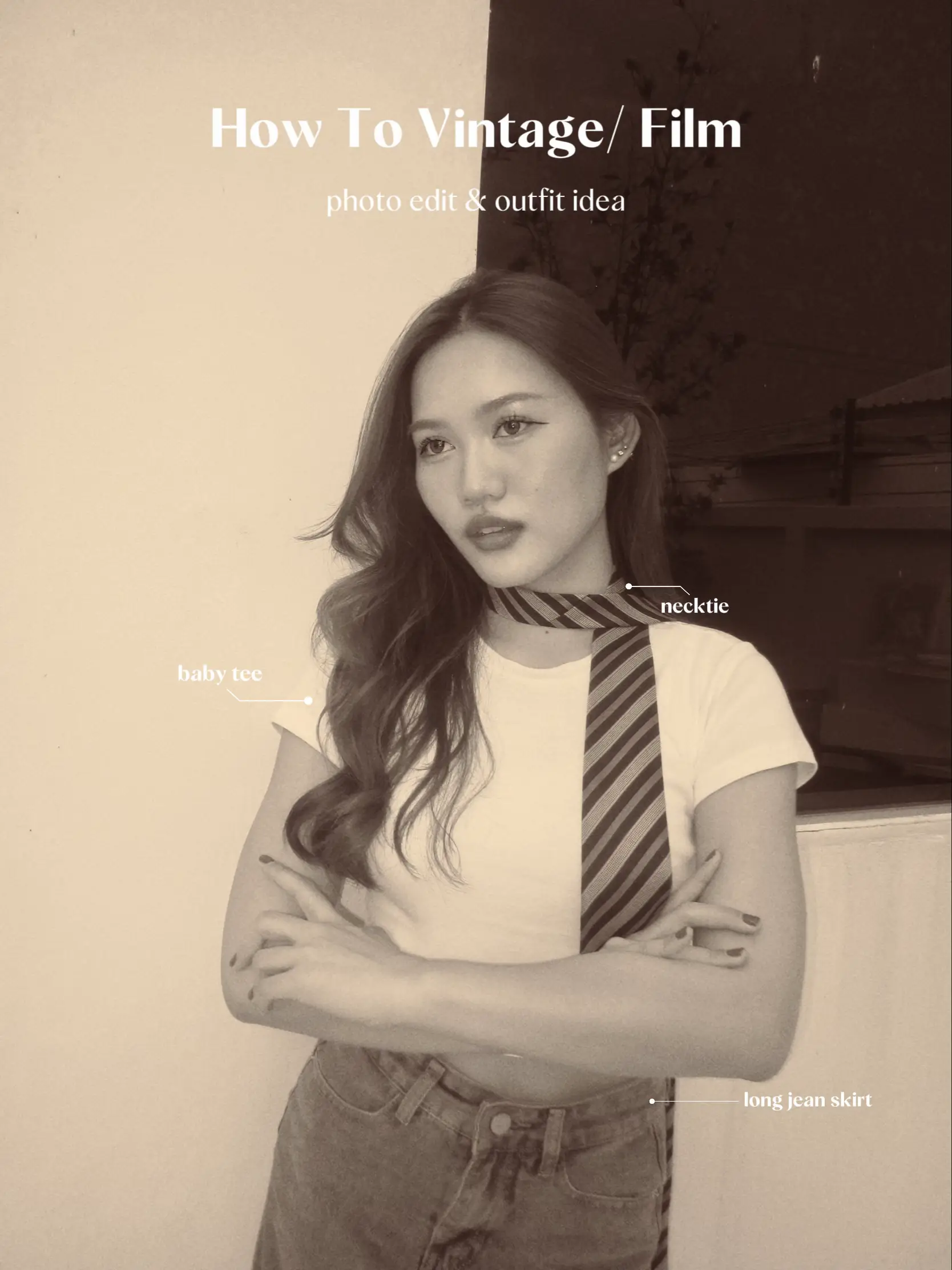 Vintage/ film photo edit & outfit idea🎞️ | วิดีโอที่เผยแพร่โดย pimpimm | Lemon8