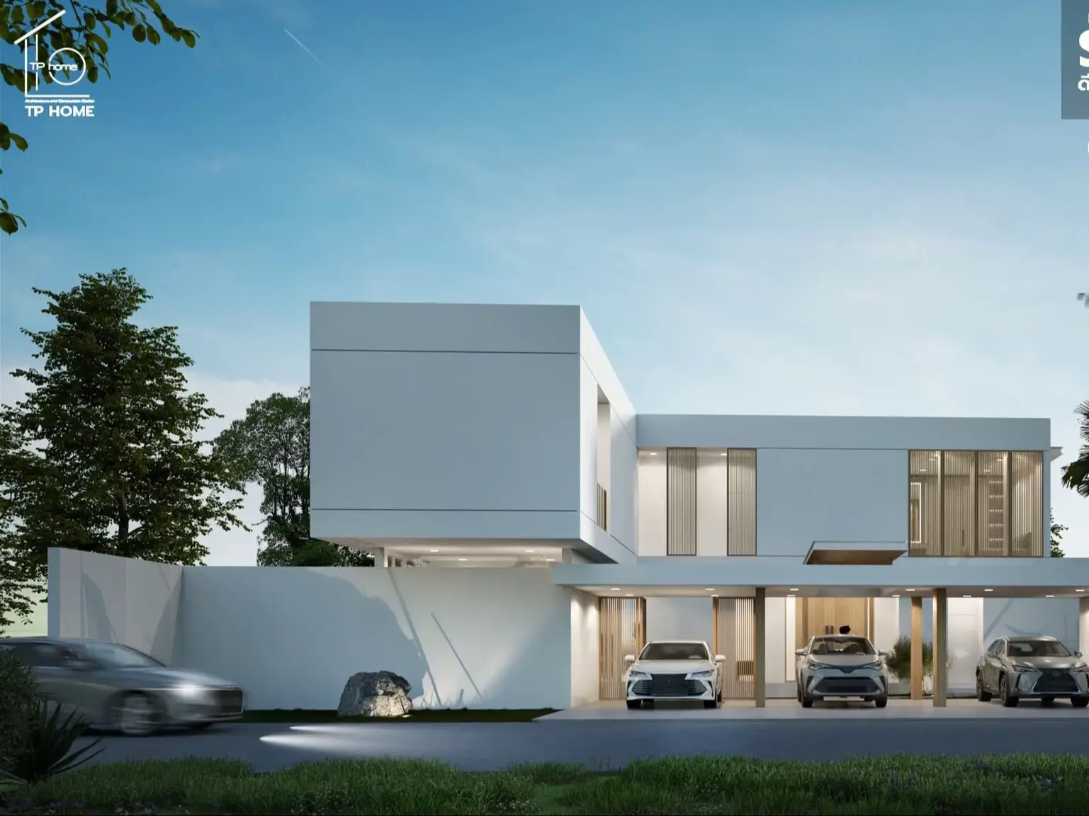 แบบบ้านสไตล์โมเดิร์น 2 ชั้น | แกลเลอรีที่โพสต์โดย TP Home Ubon | Lemon8