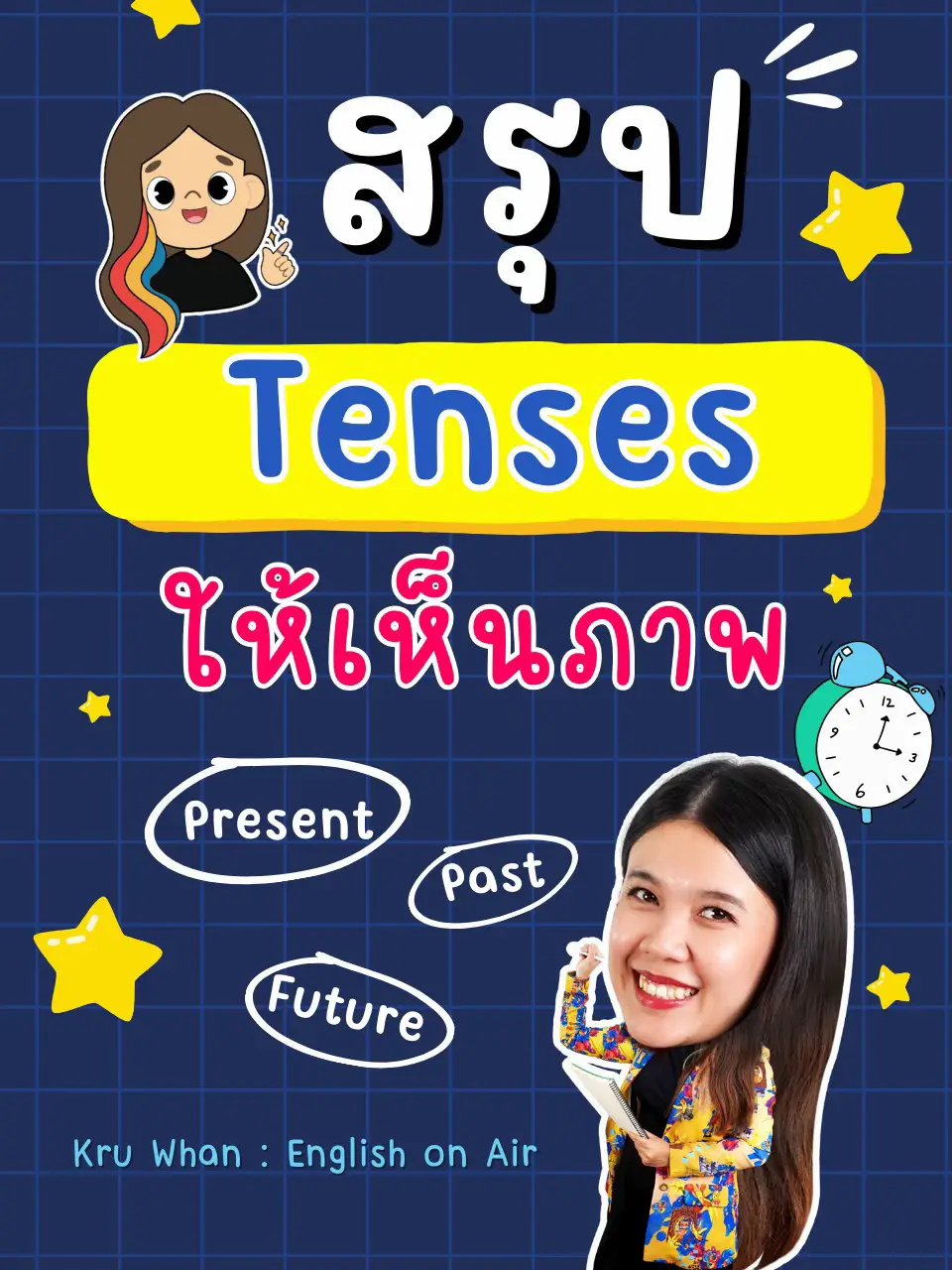สรุป Tenses Part 1 : Present 🗒️ | แกลเลอรีที่โพสต์โดย ครูหวาน | Lemon8