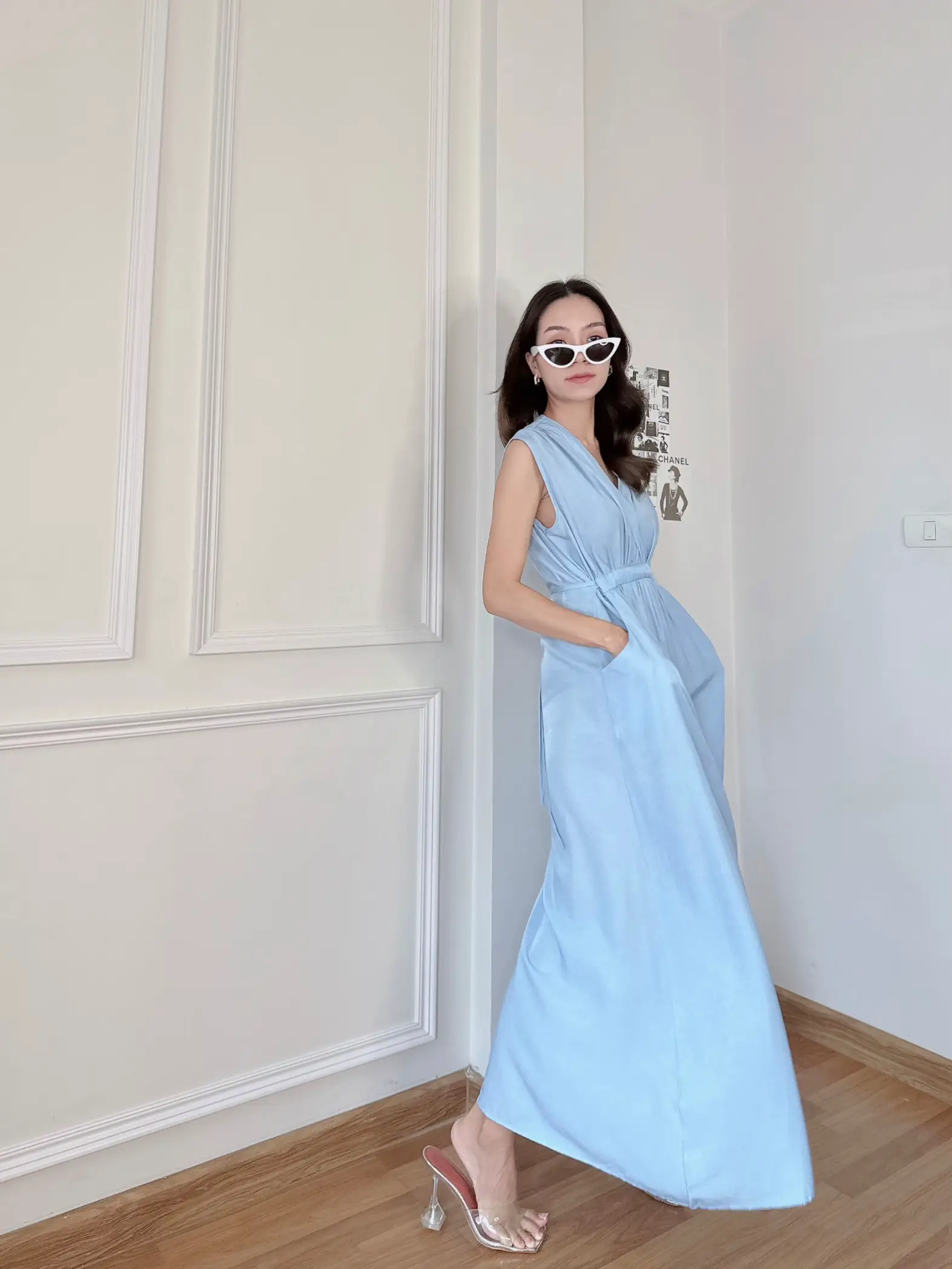 สูงแค่ 156 CM. ใส่เดรสยาวยังไงให้รอด🩵🩵 | แกลเลอรีที่โพสต์โดย Belle.ruld | Lemon8