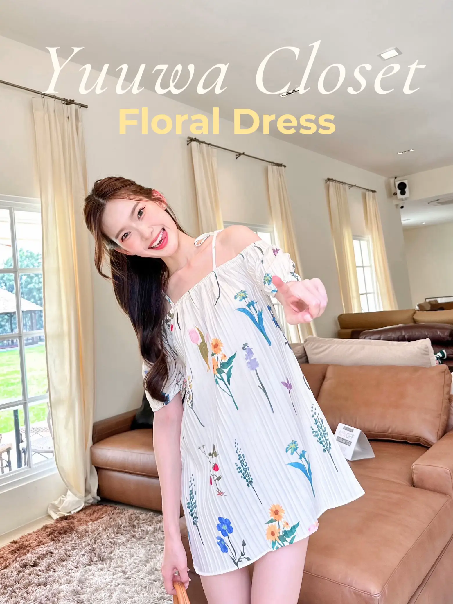 🌷彡 มินิเดรสลายดอกน่ารัก หวาน | แกลเลอรีที่โพสต์โดย Yuuwa Closet | Lemon8