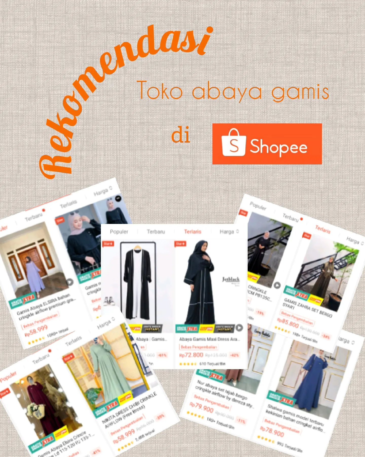 Rekomendasi abaya gamis di shopee | Galeri diposting oleh Nabila | Lemon8