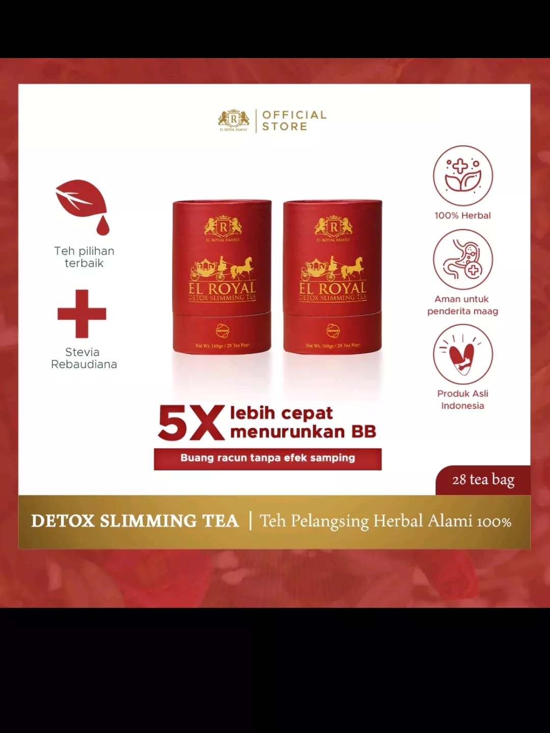 Teh El Royal Detox Slimong Teh | Galeri diposting oleh TamboraShop | Lemon8