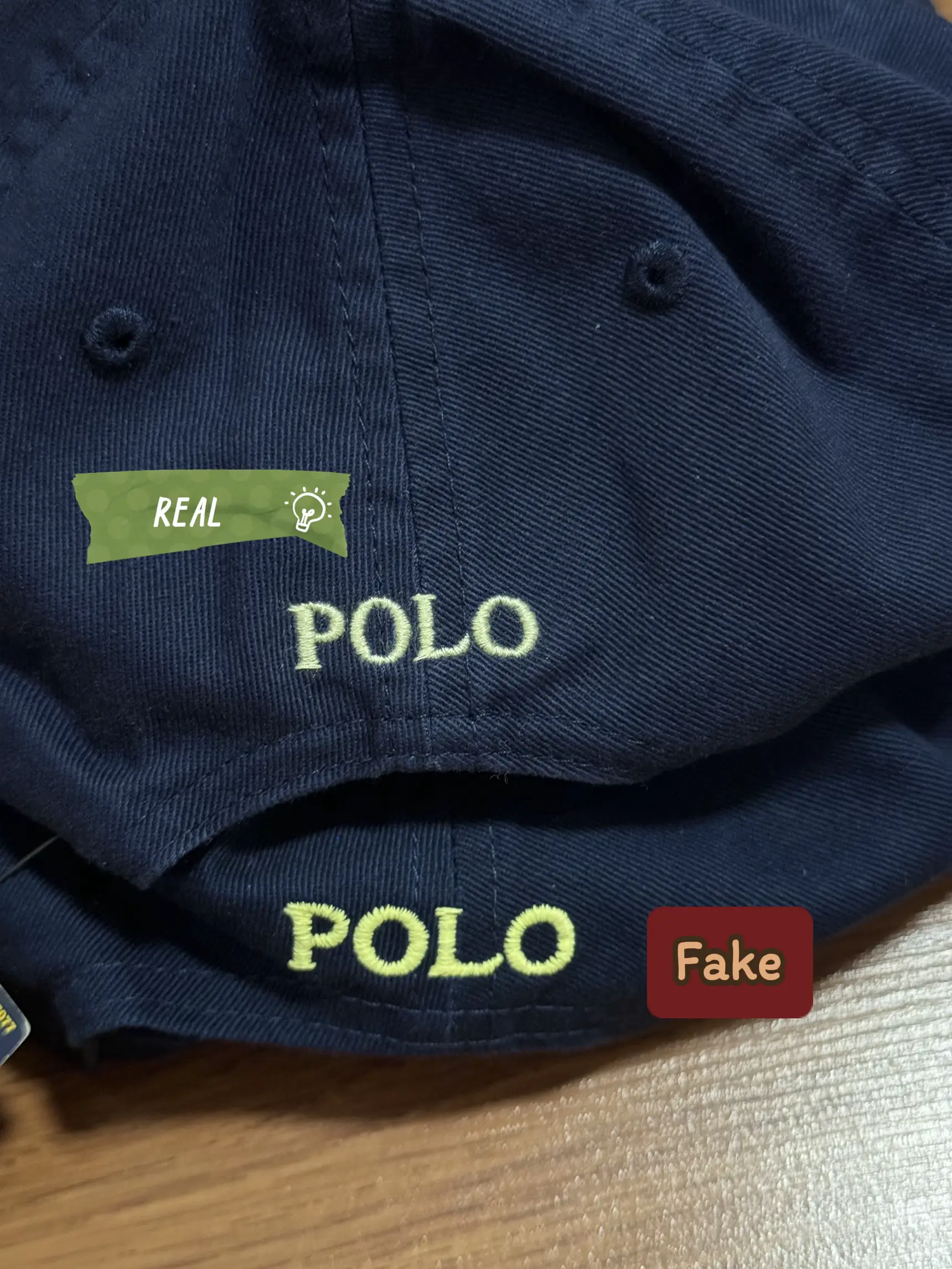 เปรียบเทียบหมวก Polo Ralph Lauren แท้ VS ปลอม 🛍 | แกลเลอรีที่โพสต์โดย ...