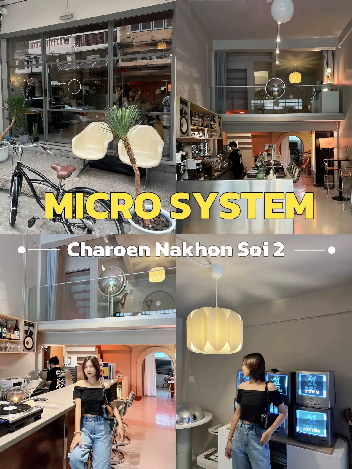 MICRO SYSTEM คาเฟ่ Vibe ดี ย่านเจริญนคร | แกลเลอรีที่โพสต์โดย baiyok | Lemon8