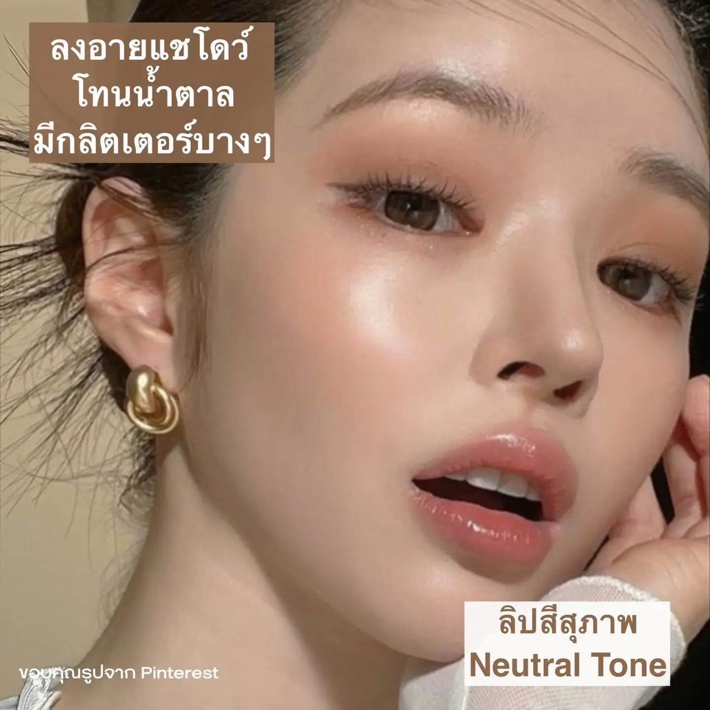 🪞 ไอเดียแต่งหน้าลุค Neutral Tone | แกลเลอรีที่โพสต์โดย ShobBeauty | Lemon8