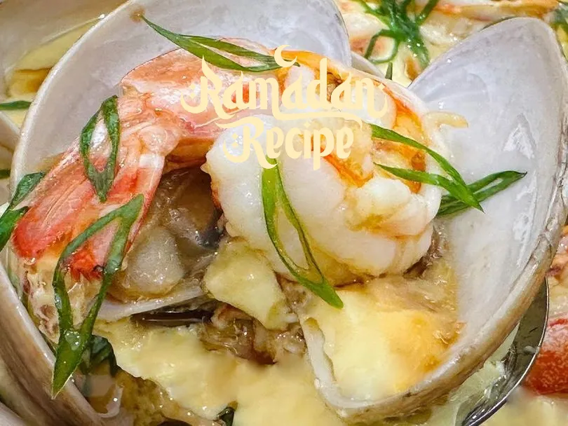 Steamed eggs with clams and prawns! | แกลเลอรีที่โพสต์โดย Nawi Uwais | Lemon8