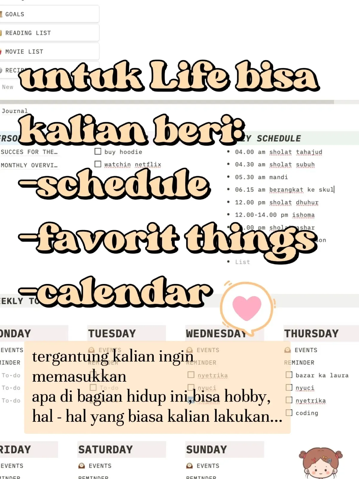 BUAT NOTION LEBIH BERGUNA DENGAN INI ! | Galeri diposting oleh Maira's life | Lemon8