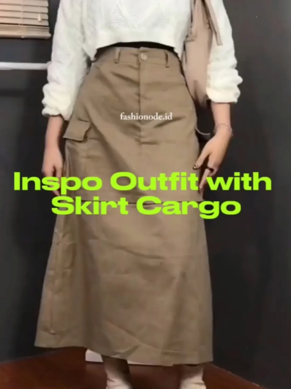 Inspo Outfit with Skirt Cargo | Video dipublikasikan oleh fashionode | Lemon8