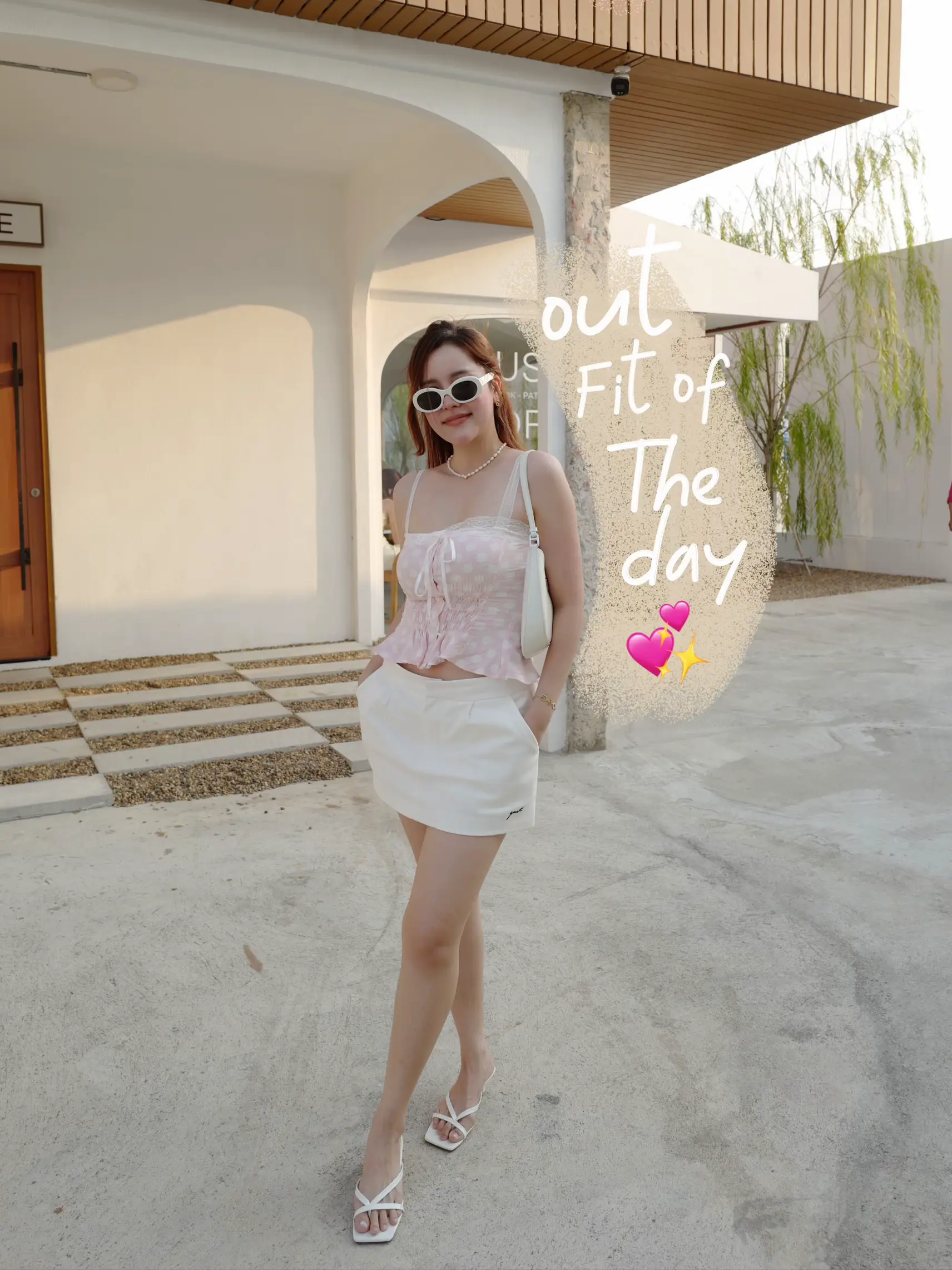 ootd 💕🪞 match pink white so cute | แกลเลอรีที่โพสต์โดย taboo 🧸 | Lemon8