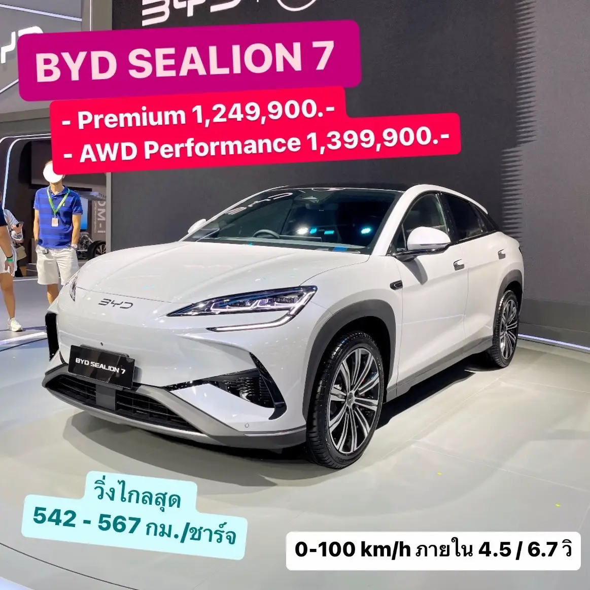 รวมรถยนต์ไฟฟ้า 100% เปิดตัวใหม่ในงาน Motor Expo 2024 | แกลเลอรีที่โพสต์โดย punpromotion | Lemon8