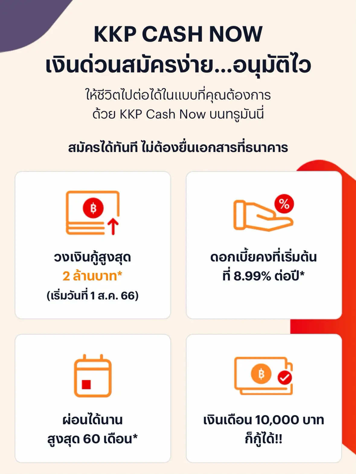 💵รีวิวสินเชื่อ KKP CASH NOW สมัครง่าย ไม่ยุ่งยาก💵 | แกลเลอรีที่โพสต์โดย Diary BK | Lemon8