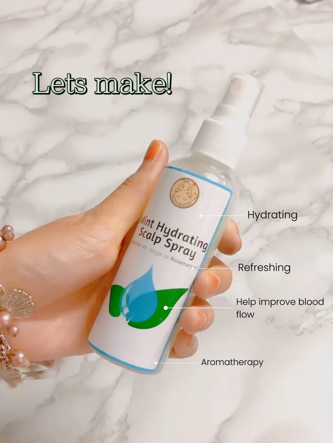 Diy Mint Hydrating Scalp Spray | Video diterbitkan oleh Popoemart | Lemon8