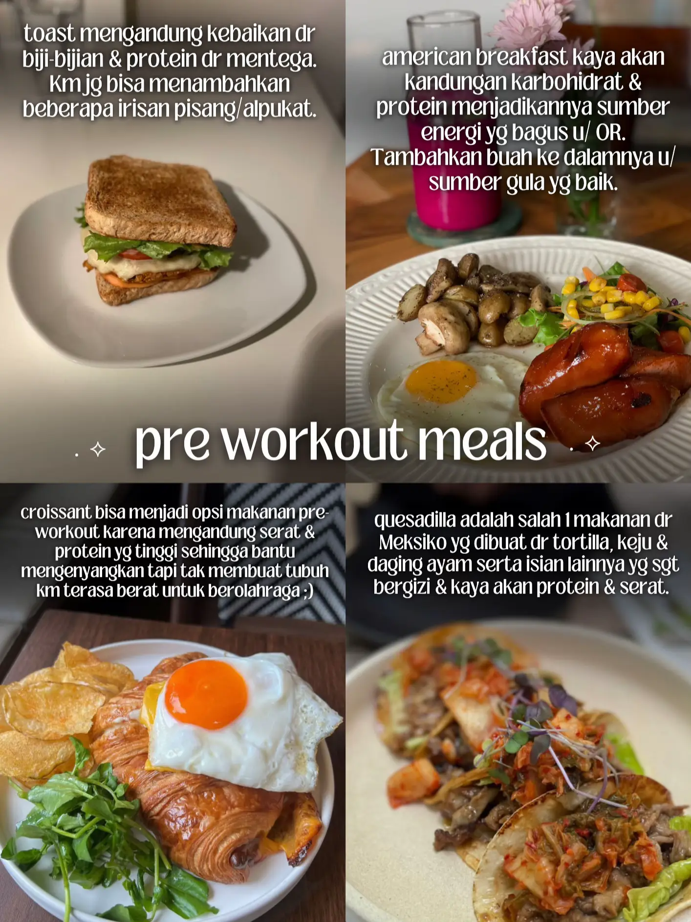 ‼️PRE & POST WORKOUT YG KAYA PROTEIN & NUTRISI🏋🏼‍♀️🍋🥗 | Galeri ...