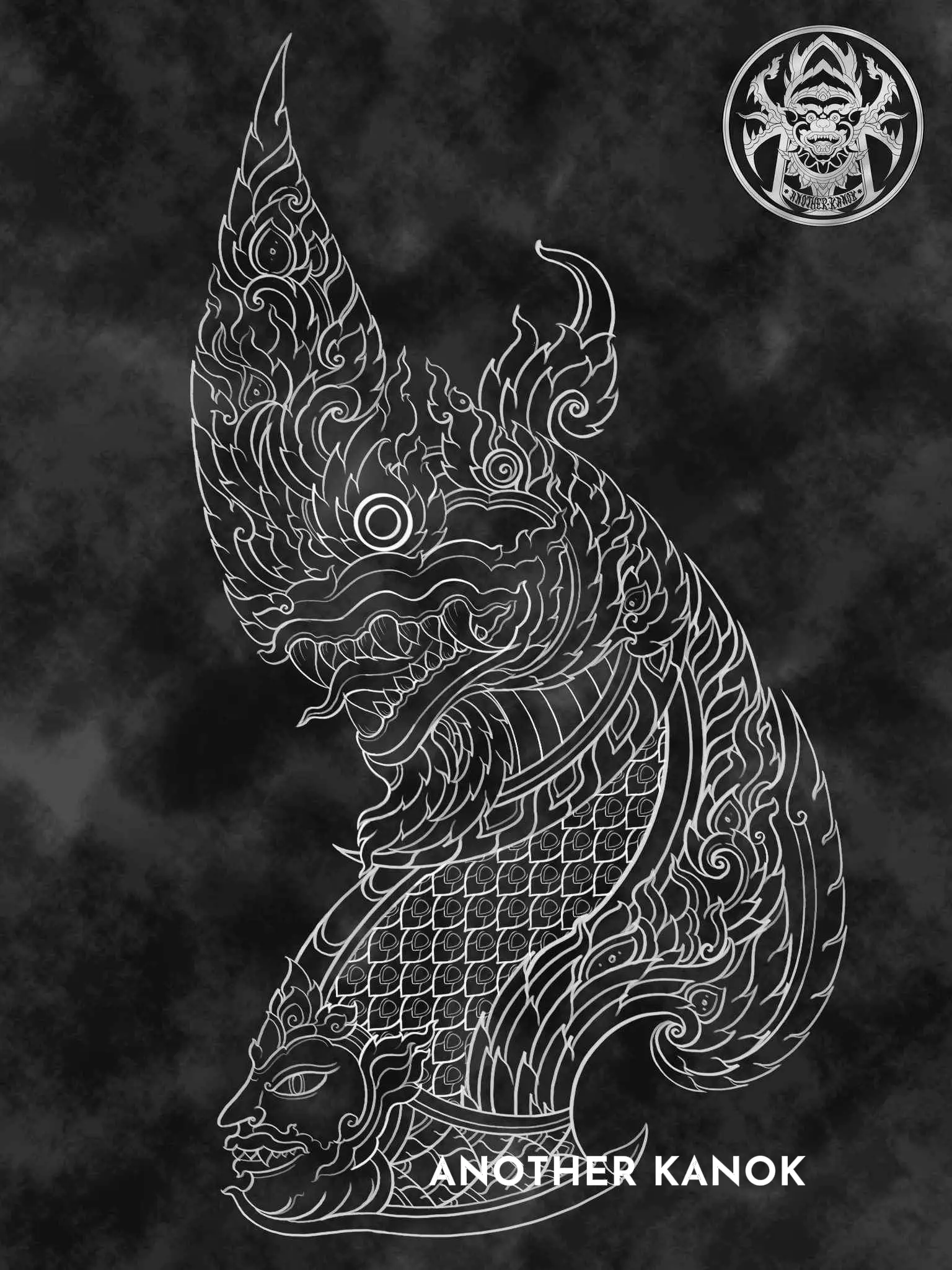 พญานาคเขียว ลายไทย | แกลเลอรีที่โพสต์โดย Another Kanok | Lemon8