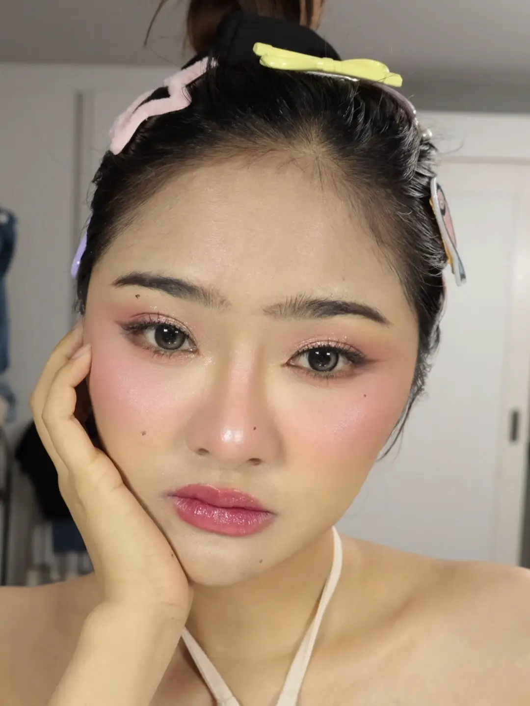 แต่งหน้าลุคนี้กันจ้า😍 | วิดีโอที่เผยแพร่โดย สมศรี channel | Lemon8