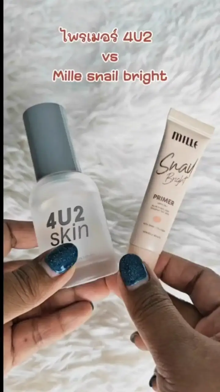 Primer Mille Snail Bright vs 4U2 Matte Skin | วิดีโอที่เผยแพร่โดย ...