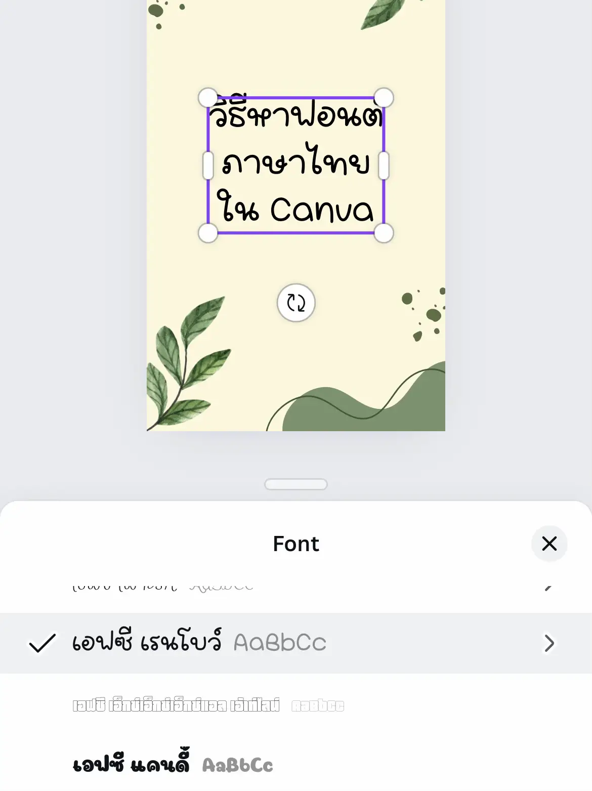 วิธีหาฟอนต์ภาษาไทยใน Canva | แกลเลอรีที่โพสต์โดย Miruku 美瑠久 | Lemon8