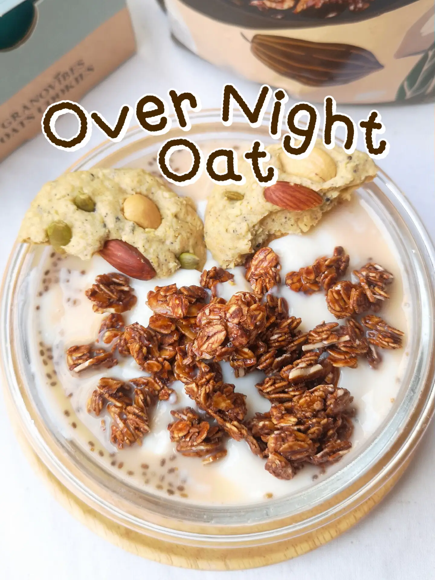 Overnight Oat เพื่อสุขภาพ😋 | วิดีโอที่เผยแพร่โดย veggiediaryth | Lemon8