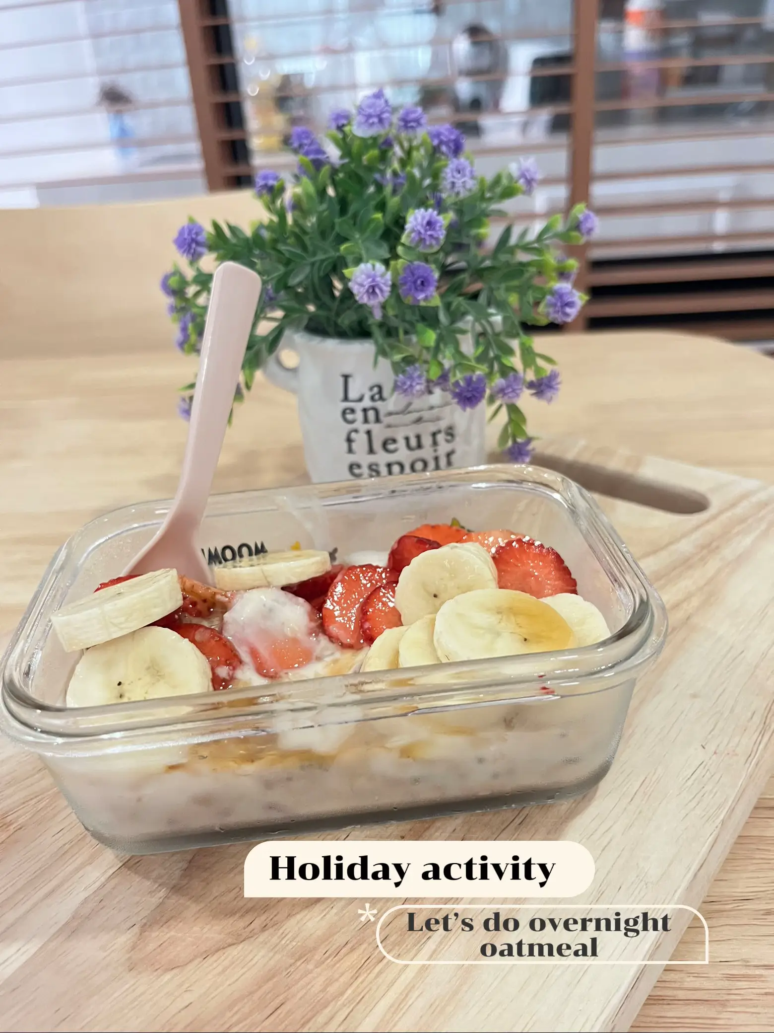 Overnight oatmeal ทำง่ายๆไม่ยุ่งยาก🍌🍓🍋 | วิดีโอที่เผยแพร่โดย GubGib Klayuth | Lemon8