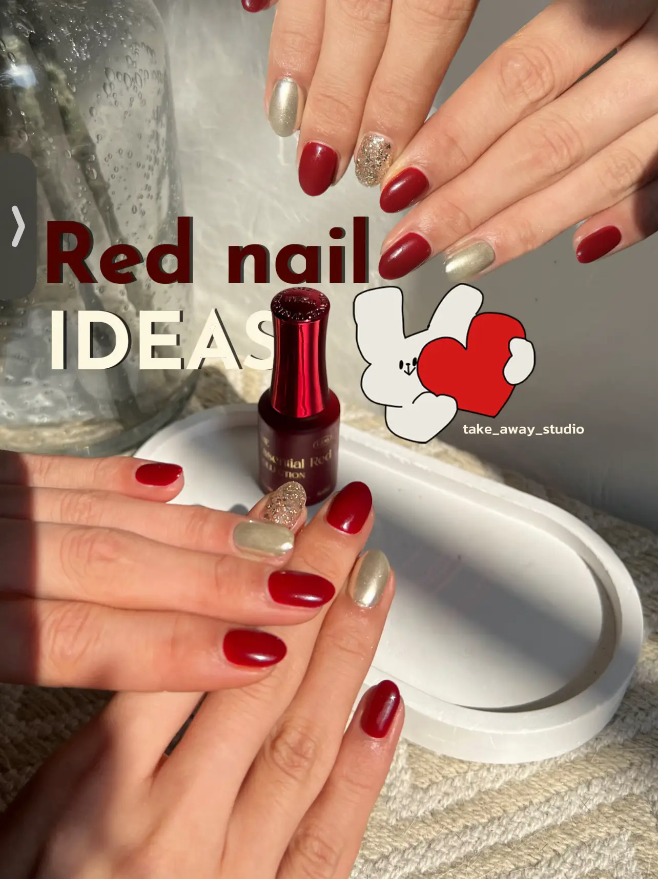Red nail ideas | แกลเลอรีที่โพสต์โดย takeawaystudio | Lemon8