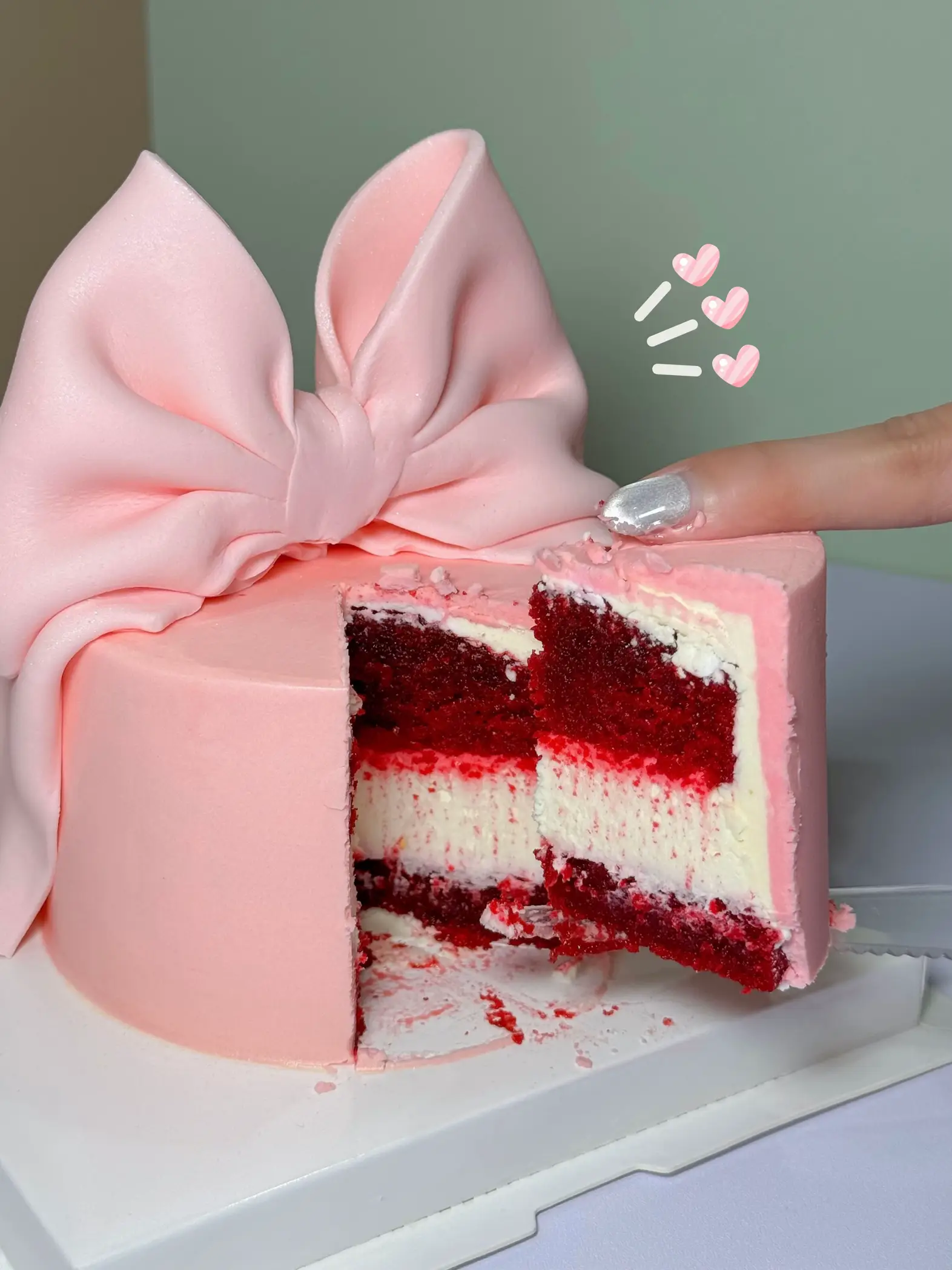 Unbirthday🎀Satin Ribbon Cake | แกลเลอรีที่โพสต์โดย eatwithpuk | Lemon8