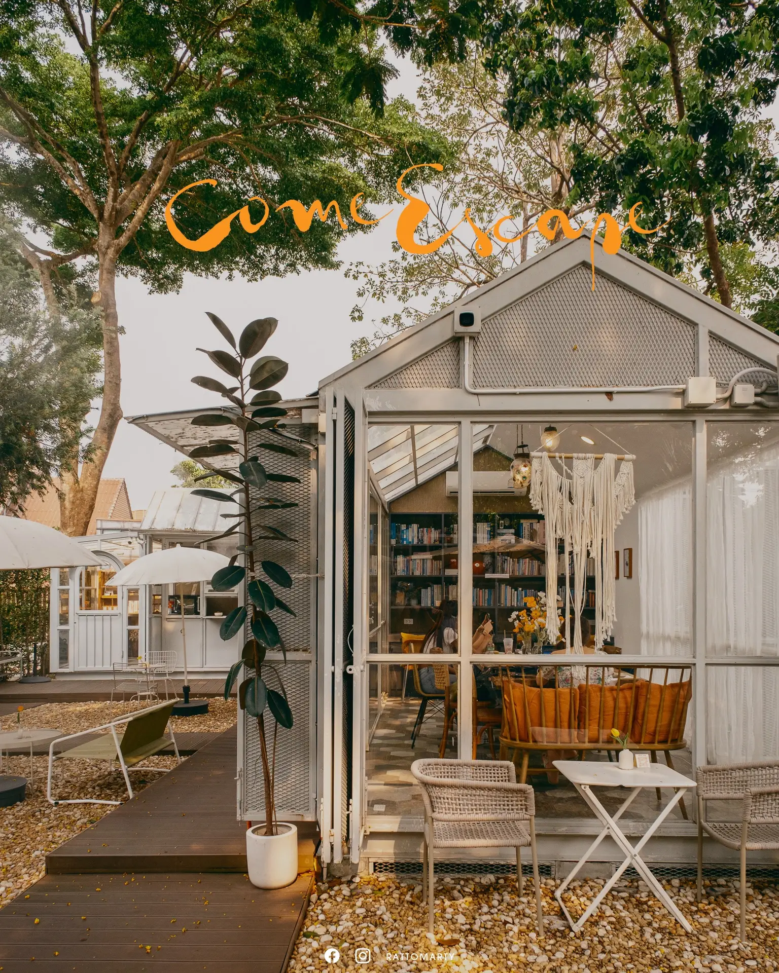 Come escape cafe คาเฟ่ในพื้นที่สีเขียว ย่านราชพฤกษ์ 🏡🌳 | แกลเลอรีที่โพสต์โดย Rattomarty | Lemon8