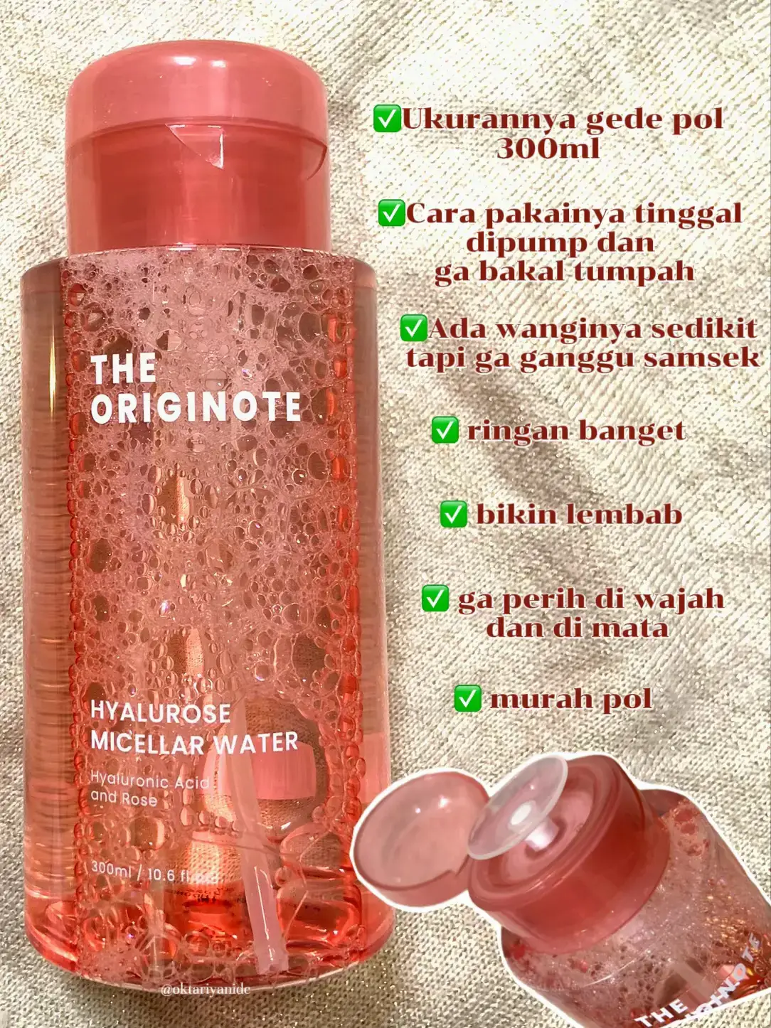 COBAIN MICELLAR WATER VIRAL (THE ORIGINOTE)🌸🔥 | Galeri diposting oleh Oktariyanidc🍓 | Lemon8
