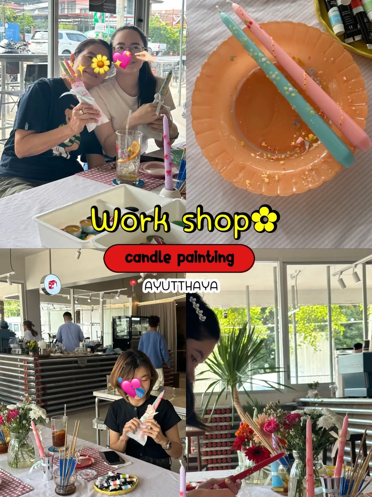 Workshop paint เทียนน่ารักๆ in ayutthaya | แกลเลอรีที่โพสต์โดย numaikinphakk! | Lemon8