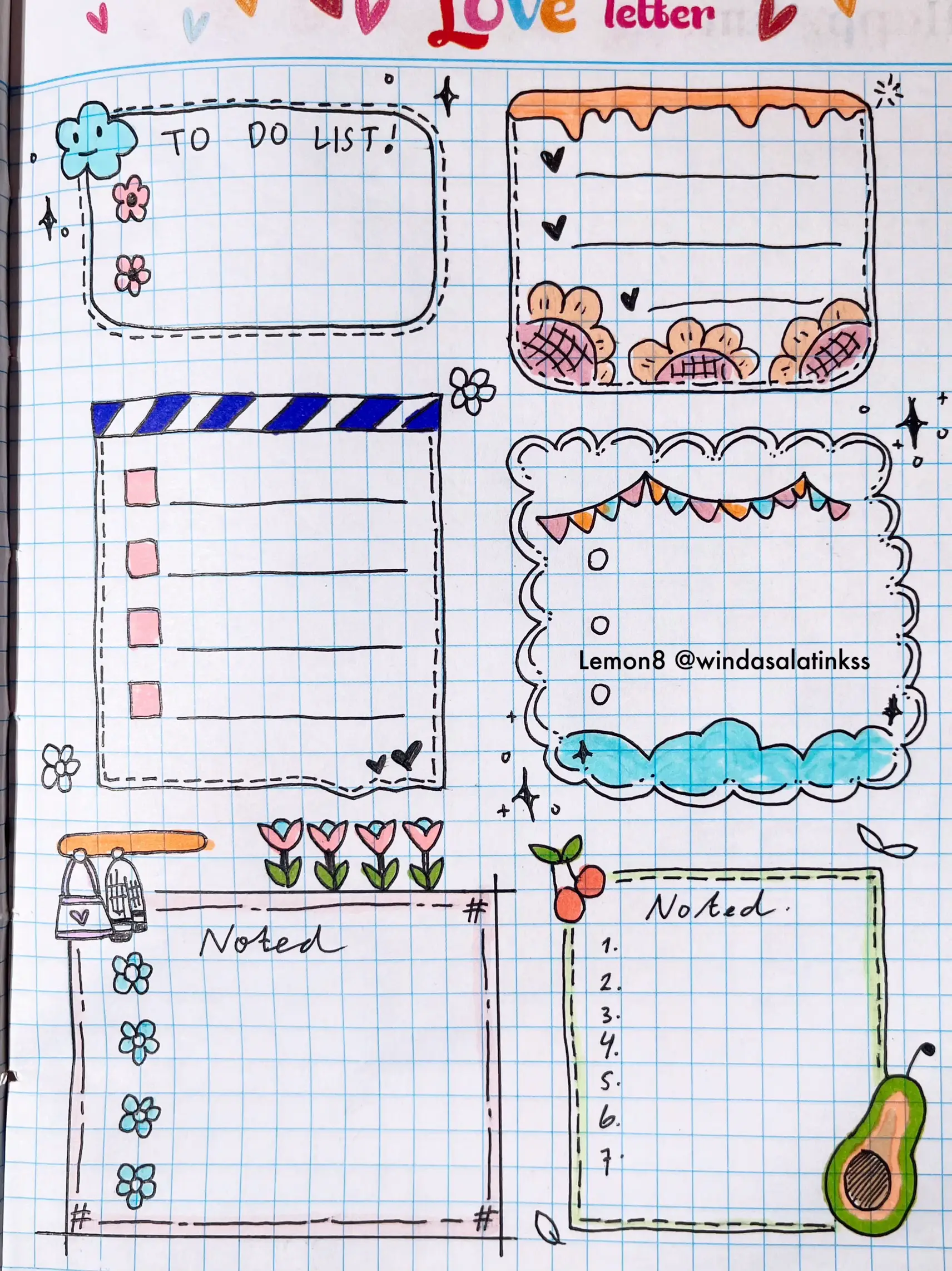 Menghias Buku Catatan - Pencarian Lemon8