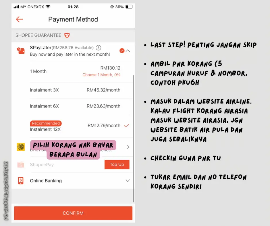 SHOPEE PAY LATER BOLEH BELI TIKET FLIGHT!! | Galeri disiarkan oleh acikbawangshopeemy | Lemon8