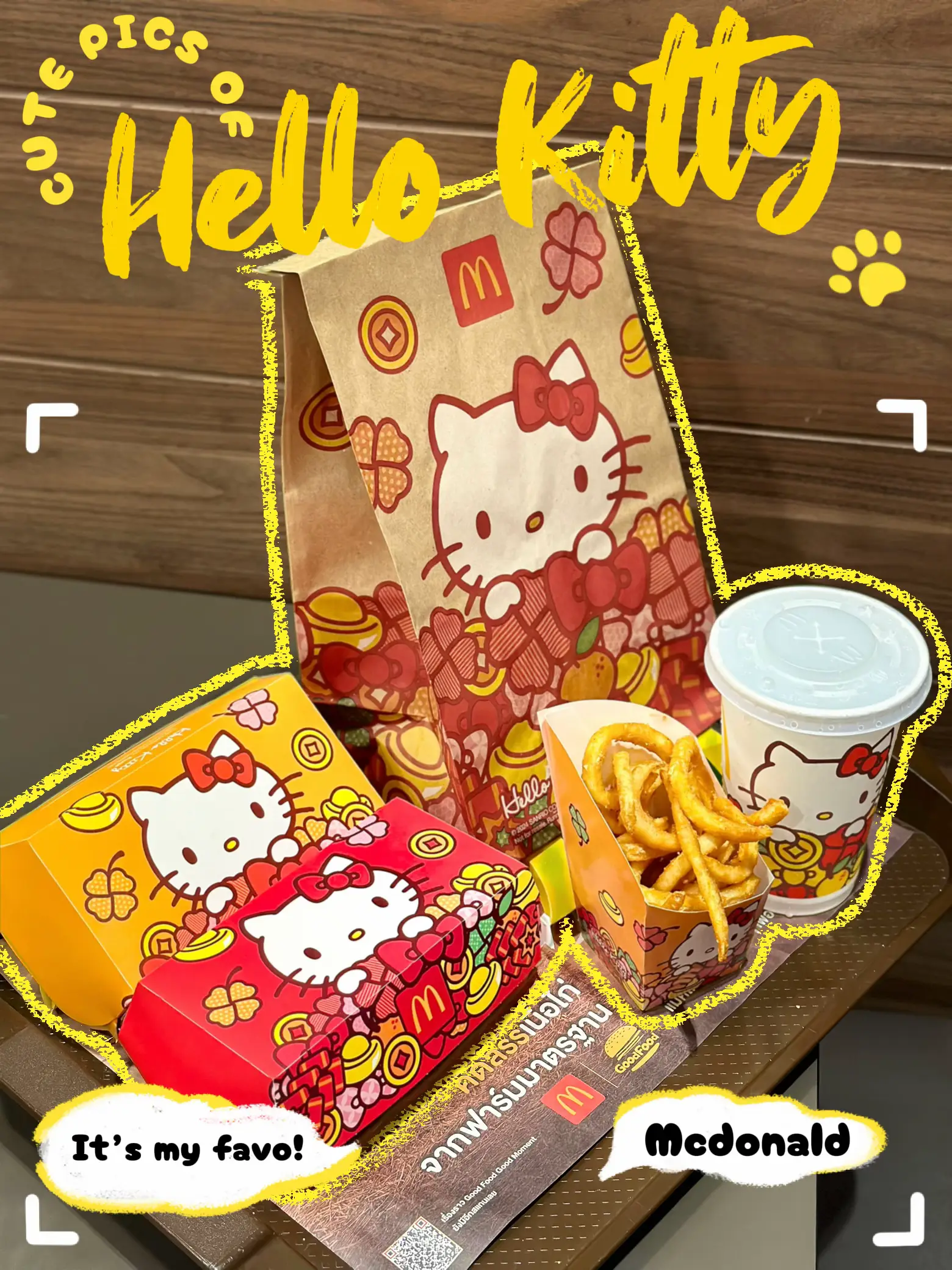 🎁🍔Mcdonald’s x Hello Kitty🎀💖 | แกลเลอรีที่โพสต์โดย 𝓋𝒾𝑒𝓌.🦋 | Lemon8