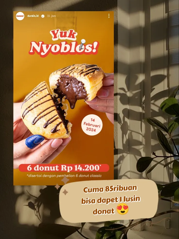 BISA JAJAN DUNKIN LEBIH HEMAT DI TANGGAL INI ‼️ | Galeri diposting oleh indah mrtyn | Lemon8