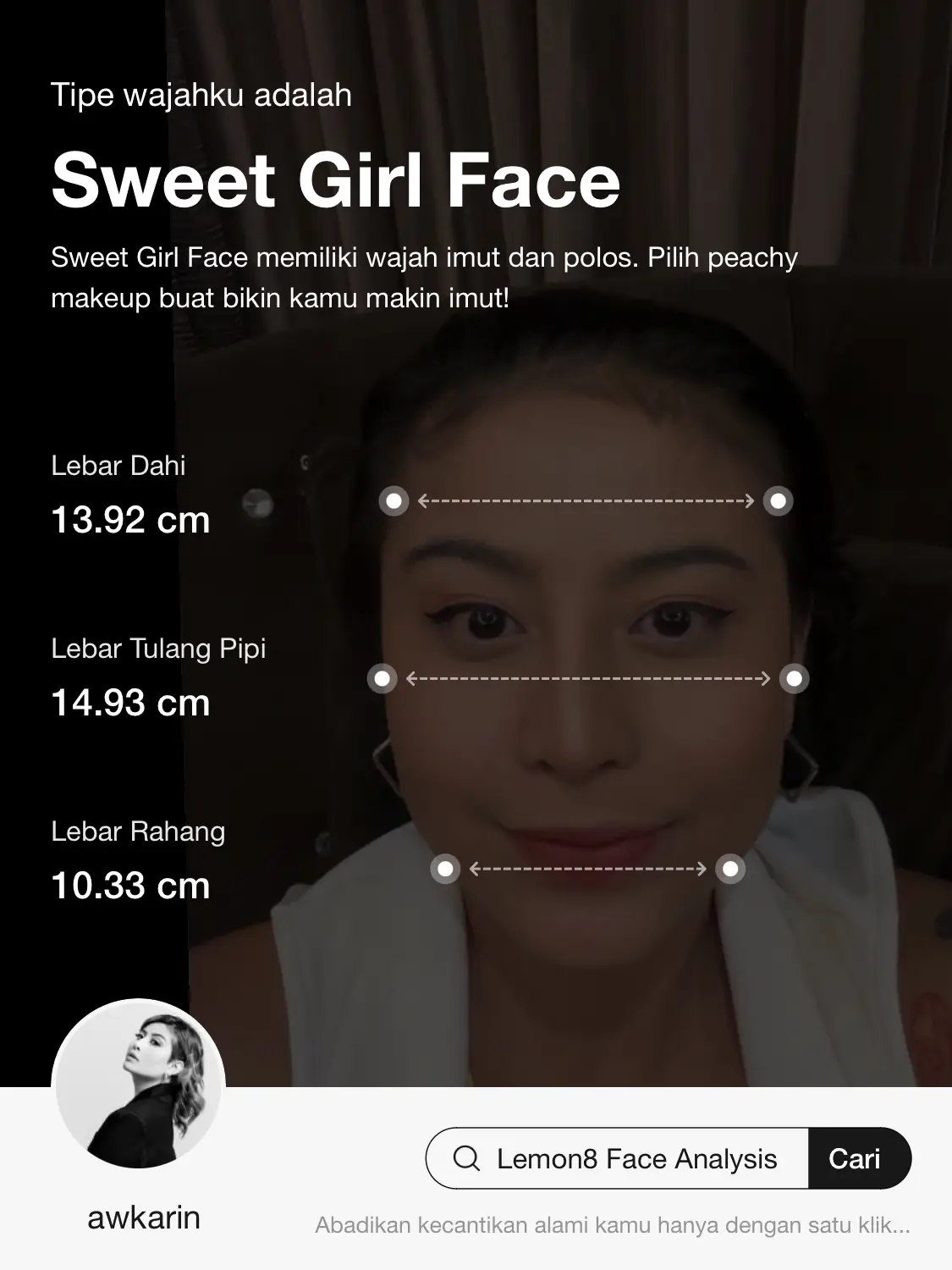 LAPORAN ANALISIS WAJAHKU | Galeri diposting oleh Karin Novilda | Lemon8