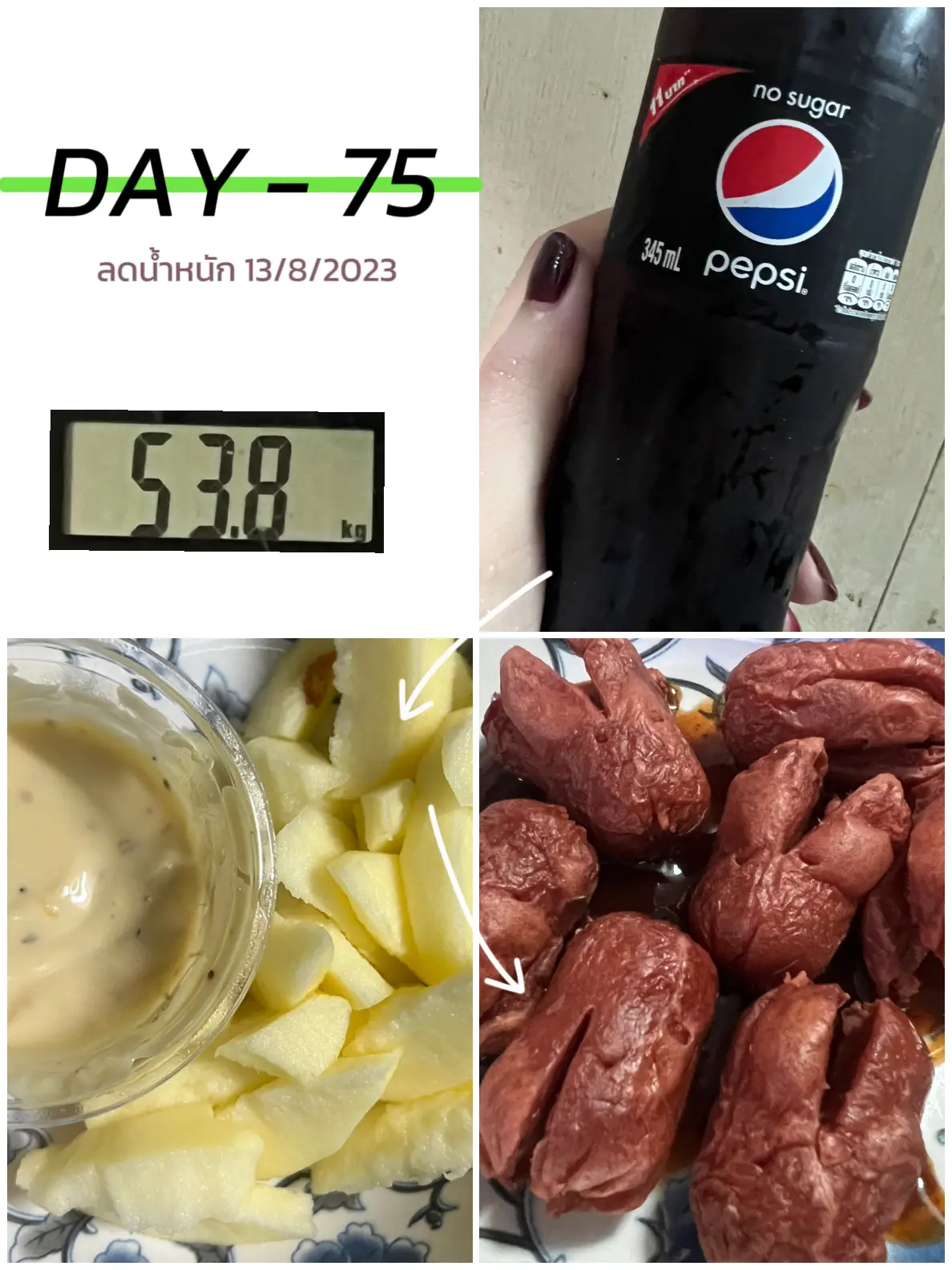 DAY - 75 62.0 —> 53.8 | แกลเลอรีที่โพสต์โดย Joylucky | Lemon8