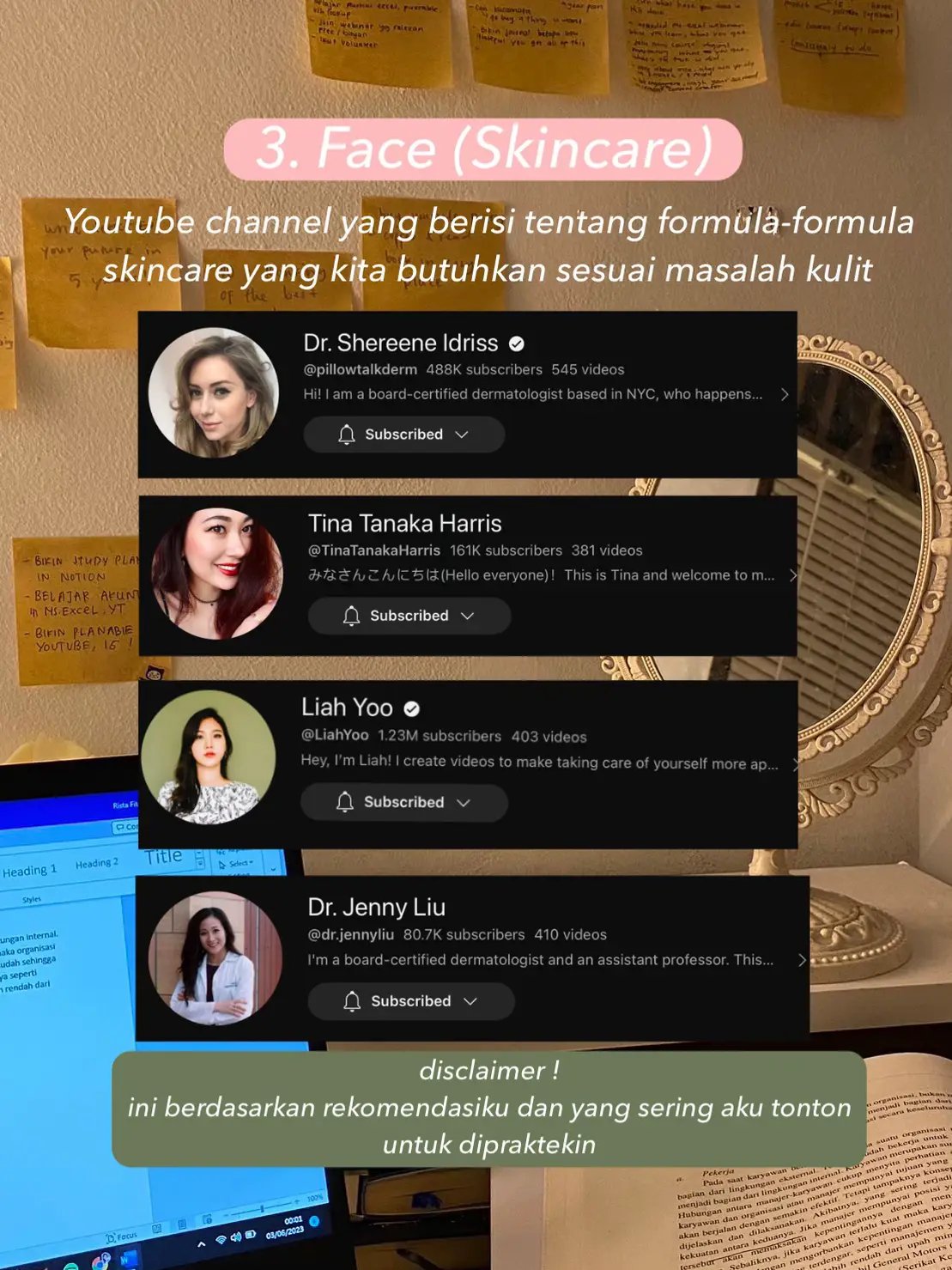 Youtube Channel Yang Ngebantu Kamu Glow Up 🔥💝🧚🏻‍♀️ | Galeri diposting oleh shourtcakee | Lemon8