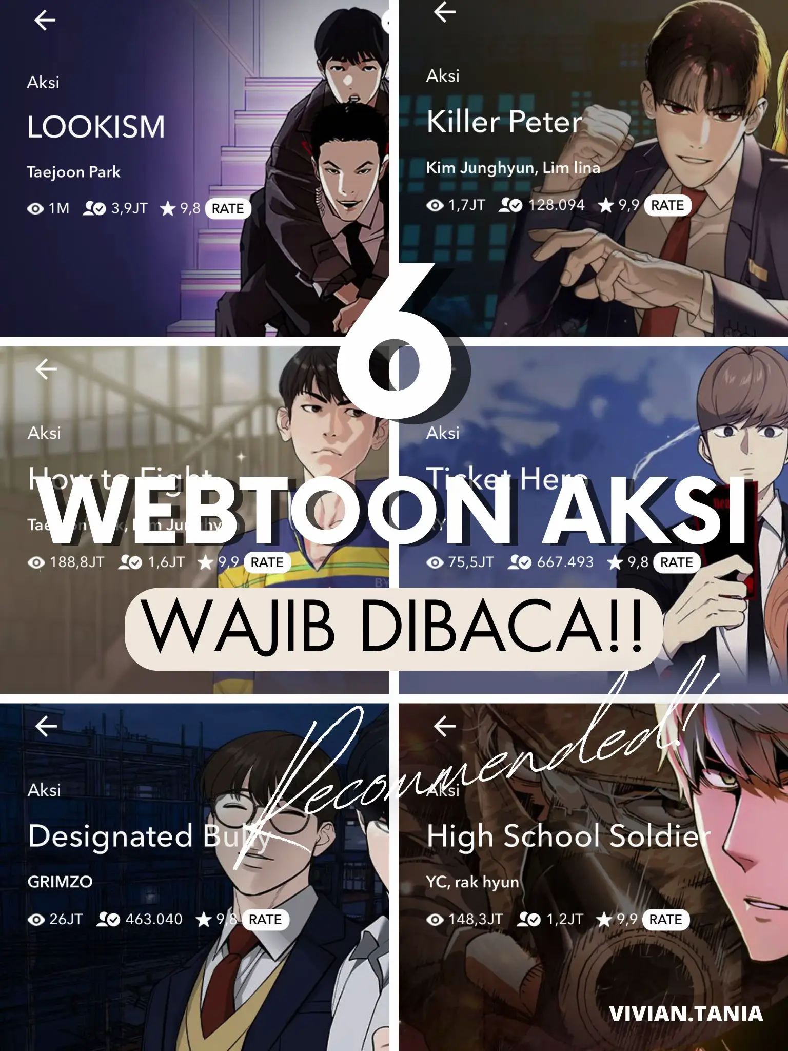 WAJIB BACA!! 6 WEBTOON GENRE AKSI SERU! | แกลเลอรีที่โพสต์โดย Vivian Tania | Lemon8