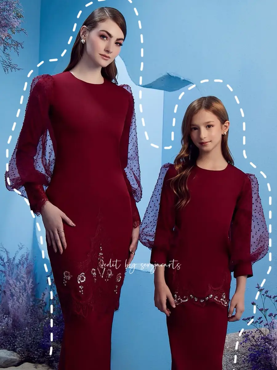 BAJU RAYA IDEAS (MAROON) | Galeri disiarkan oleh serojacarts | Lemon8