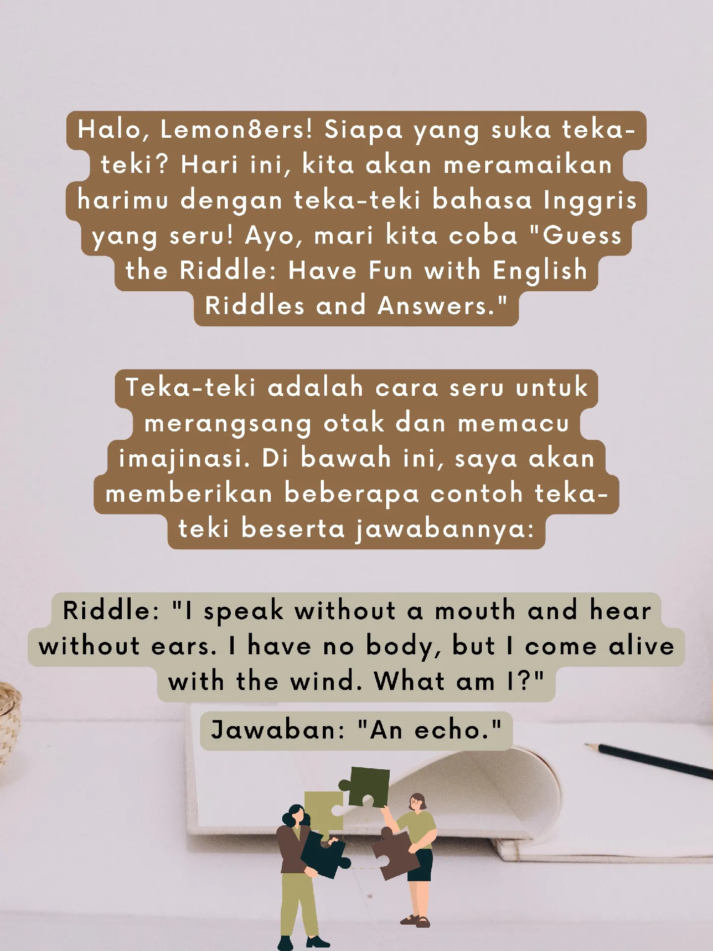 Riddle Me This: Solve English Puzzles! 🧩 | Galeri diposting oleh Study ...