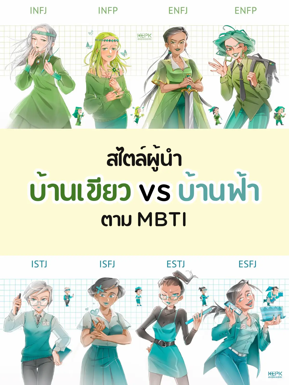MBTI อาชีพไหนที่ใช่เลยและเหมาะกับชาวบ้านเขียว 🍀 | แกลเลอรีที่โพสต์โดย MBTIWITHME | Lemon8